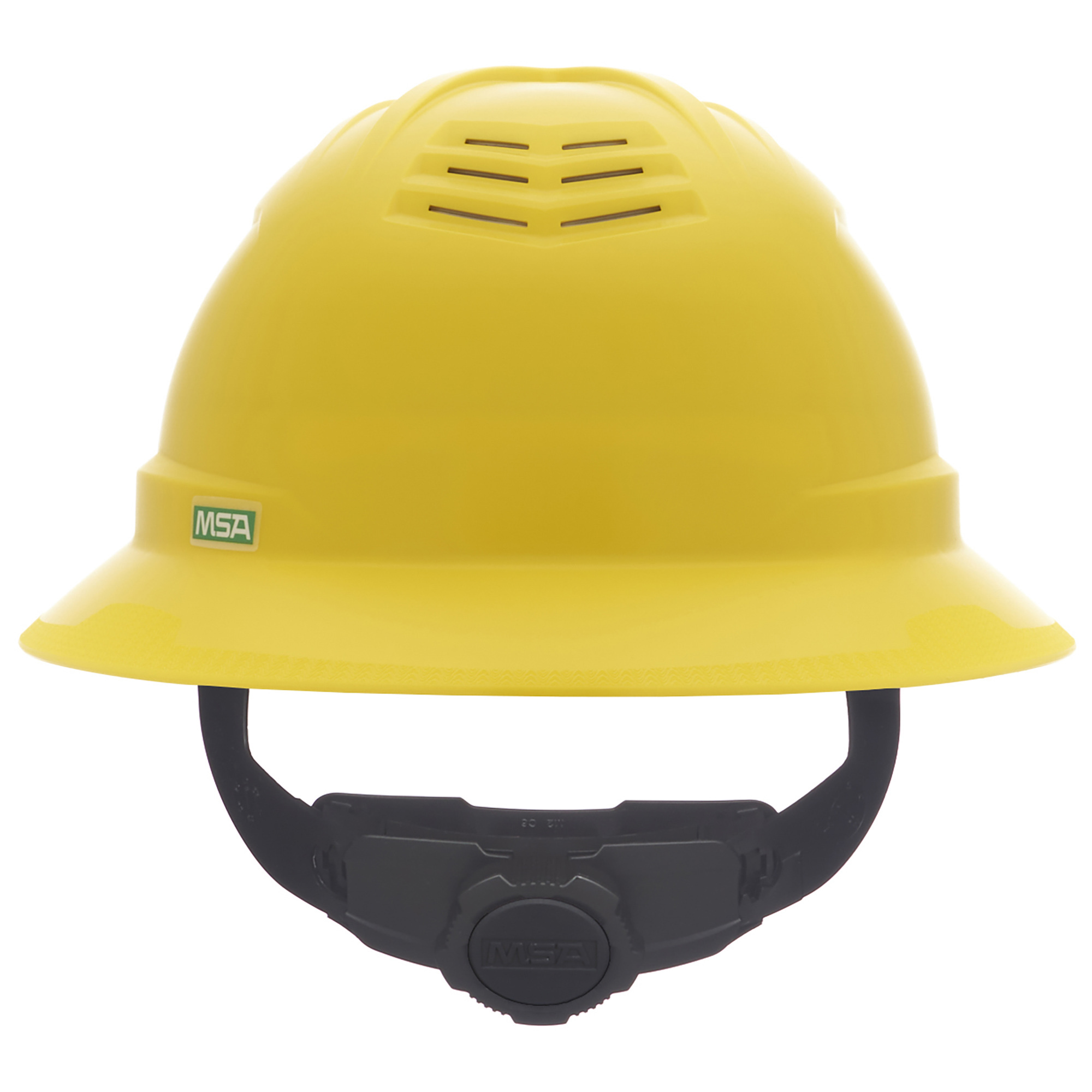 MSA 10215832 V-Gard C1 Vented Full Brim Hard Hat - Ratchet Suspension ...