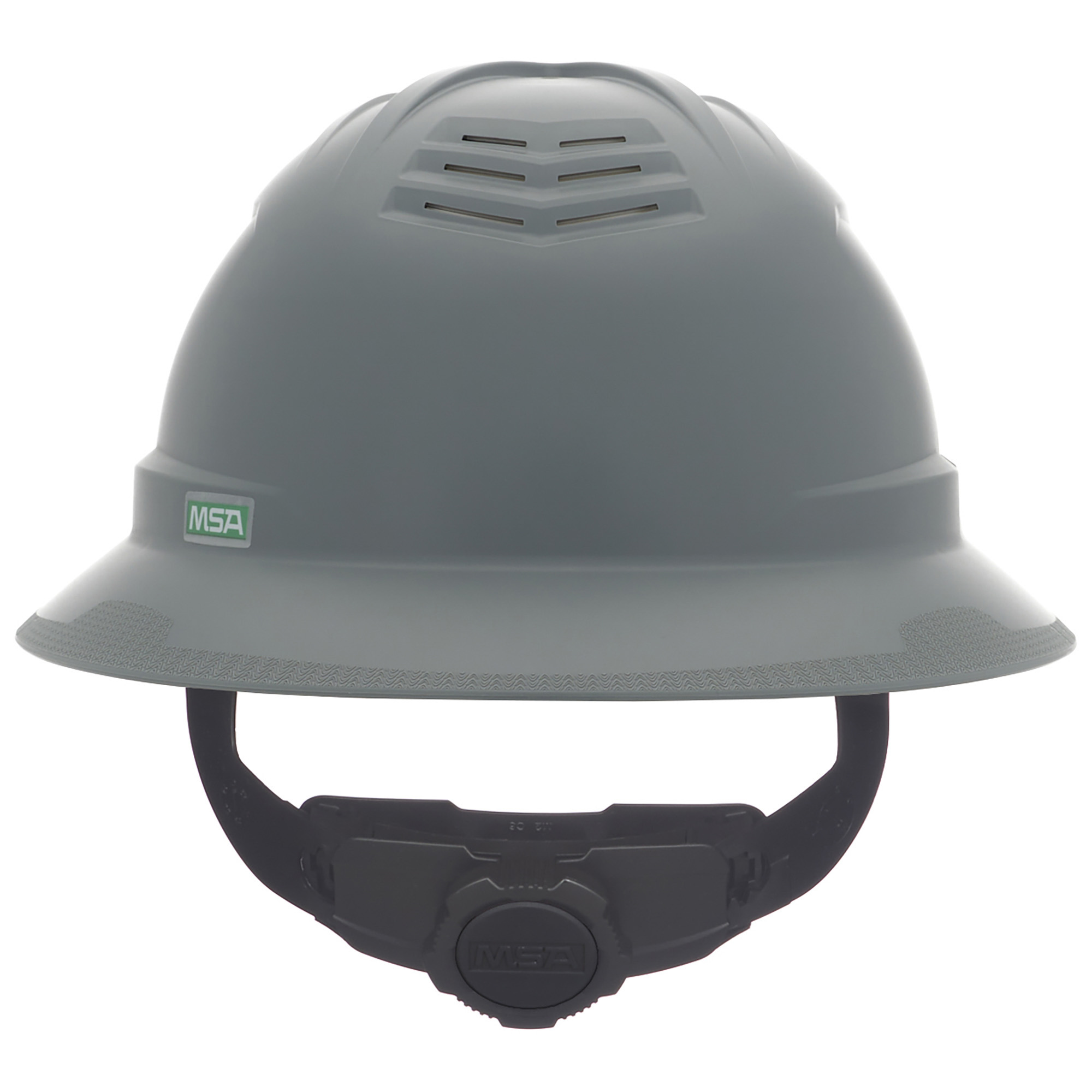 MSA 10215836 V-Gard C1 Vented Full Brim Hard Hat - Ratchet Suspension ...