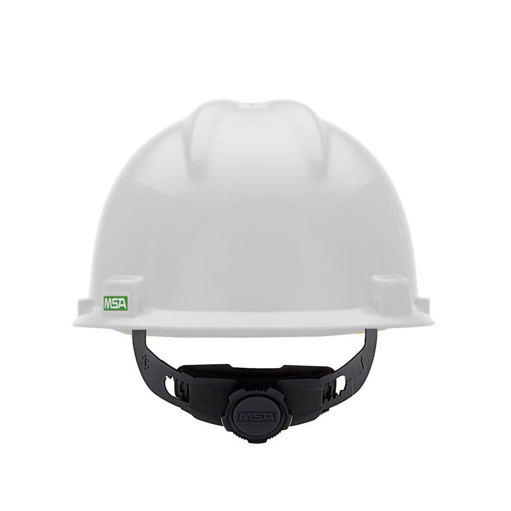 MSA 475358 V-Gard Cap Style Hard Hat - Fas-Trac III Suspension - White ...