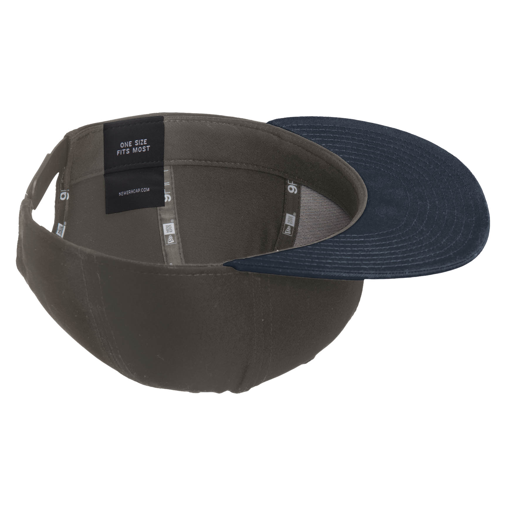 New Era NE400 Flat Bill Snapback Cap - Charcoal/Deep Navy | Full Source