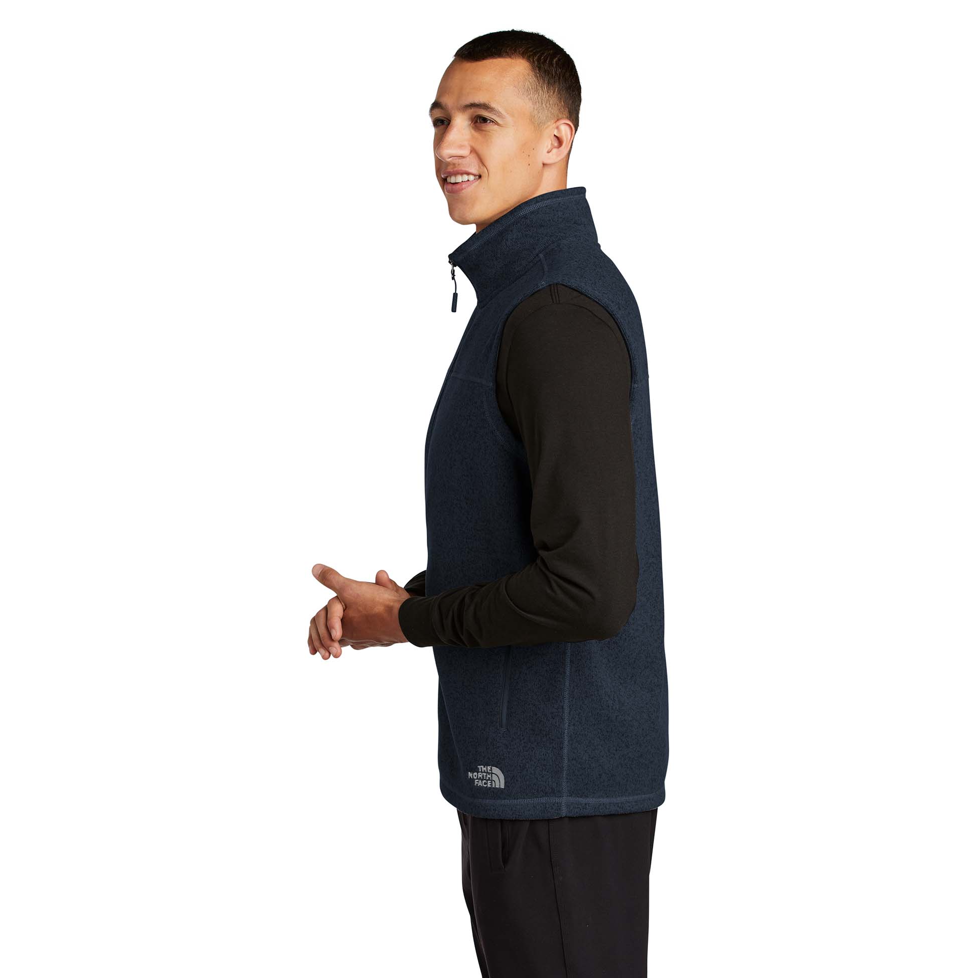 The North Face NF0A47FA Sweater Fleece Vest - Urban Navy Heather | Full ...