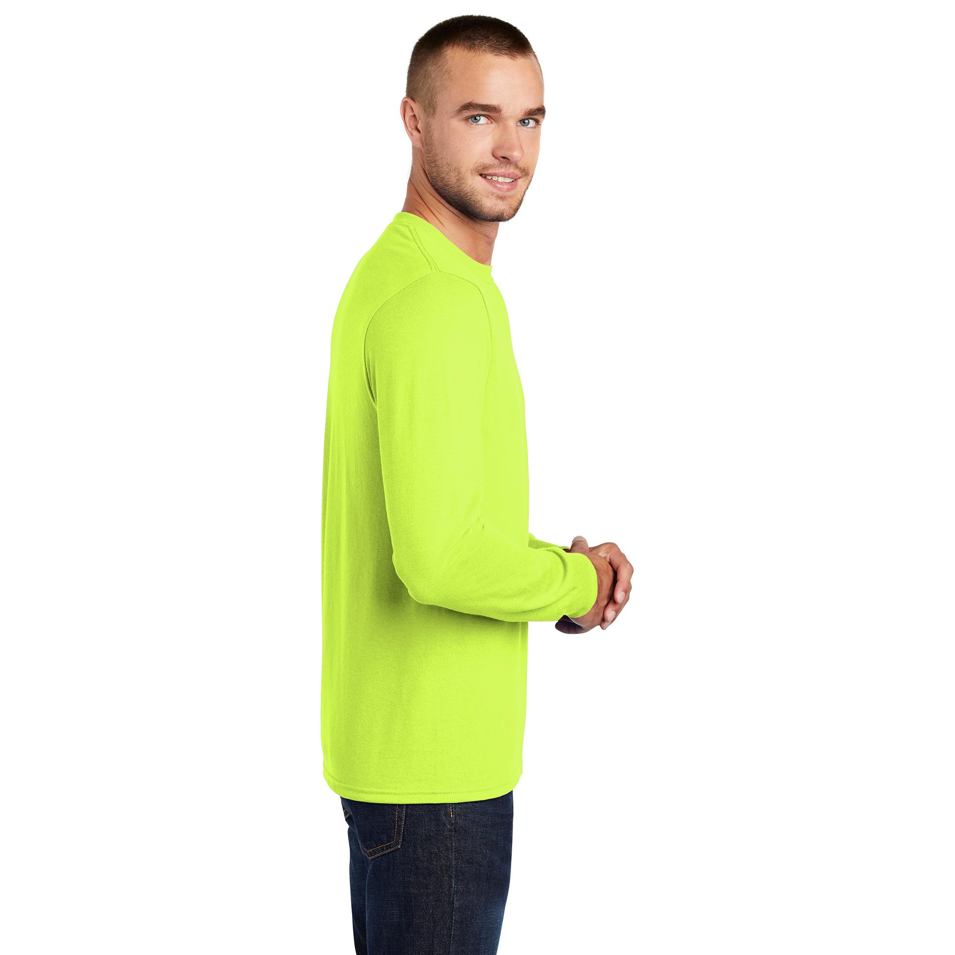 Port & Company PC55LST Tall Long Sleeve Core Blend Tee - Safety Green ...