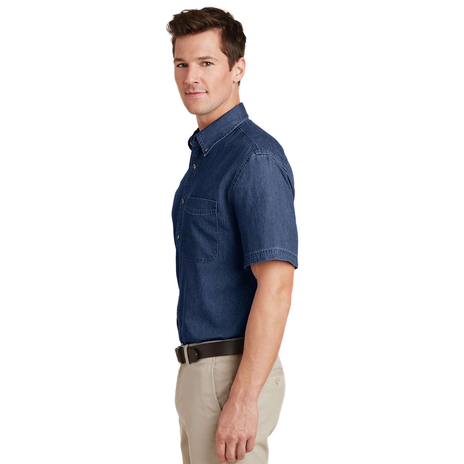 Port & Company SP11 Short Sleeve Value Denim Shirt - Ink Blue ...