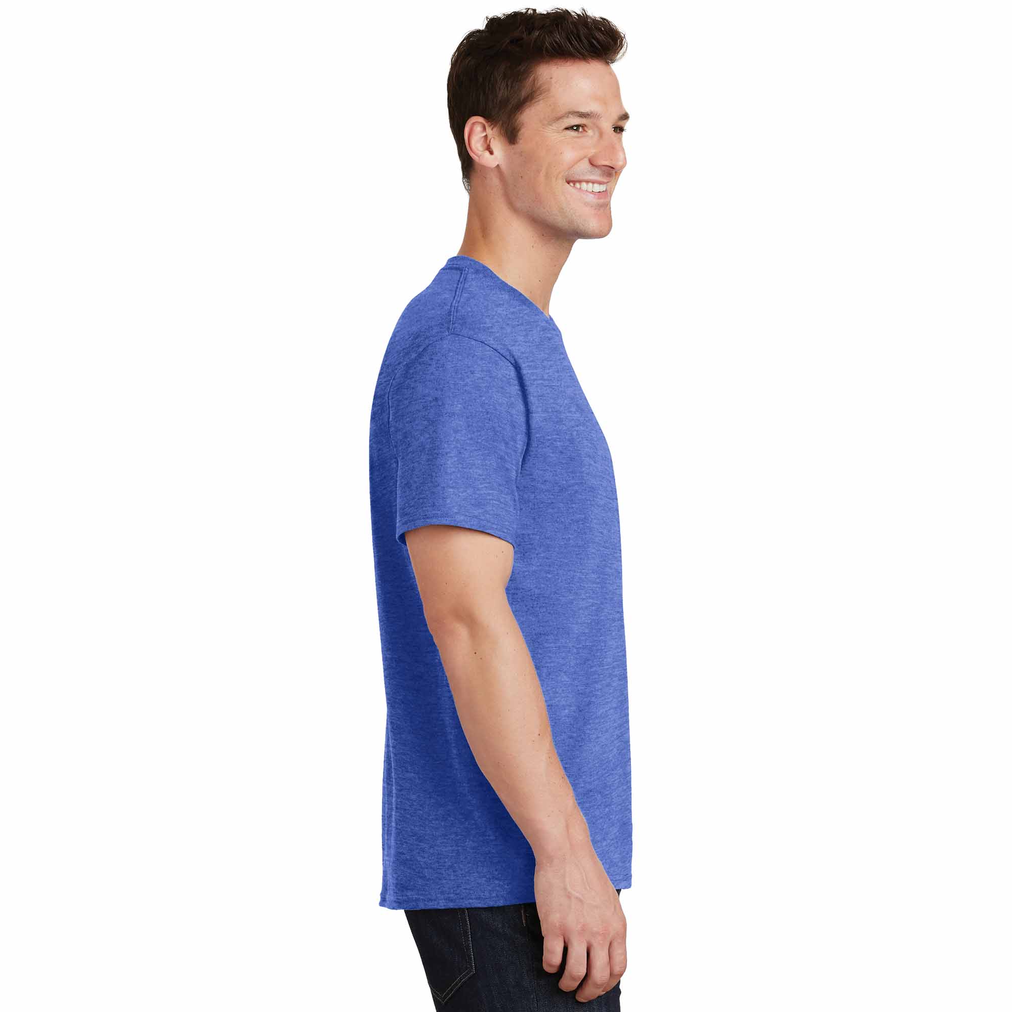 Port & Company PC54 Core Cotton Tee - Heather Royal | Full Source