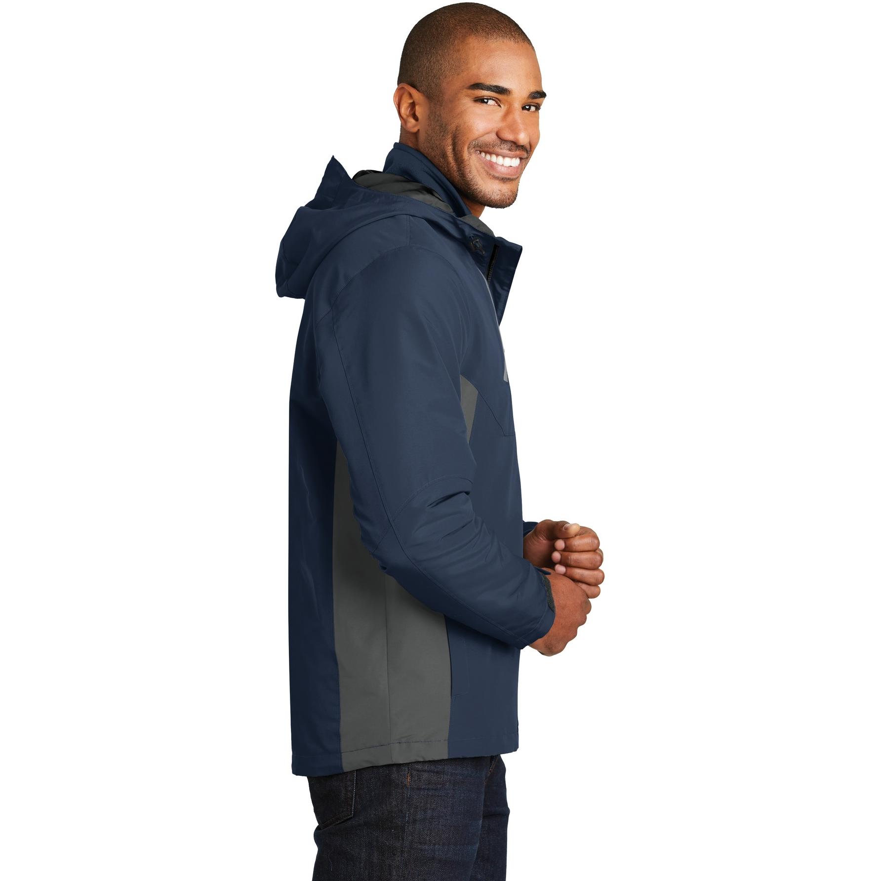 Port Authority J338 Merge 3-in-1 Jacket - Dress Blue Navy/Grey Steel ...