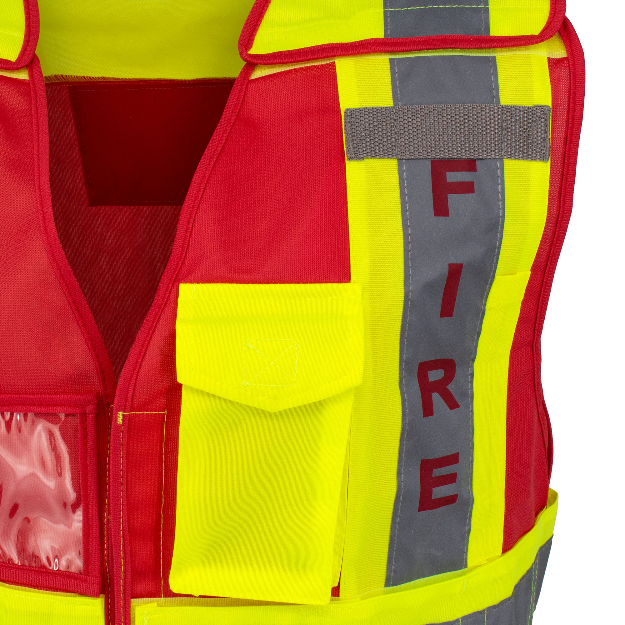 Full Source PSV-FIRE Type P Class 2 Public Safety Vest - Lime & Red ...