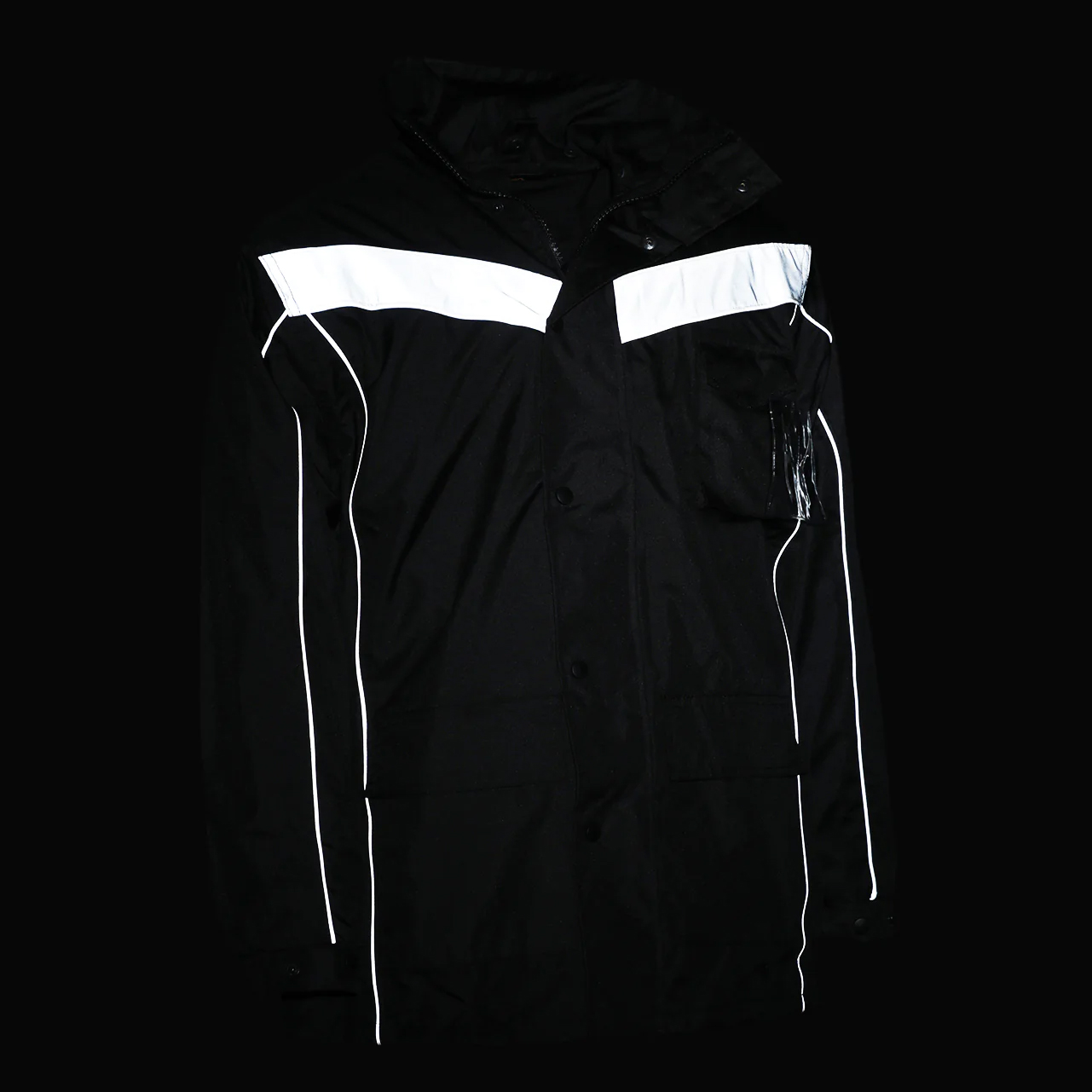 Reflective Apparel 431STBK Non-ANSI Reflective Safety Jacket - Black ...