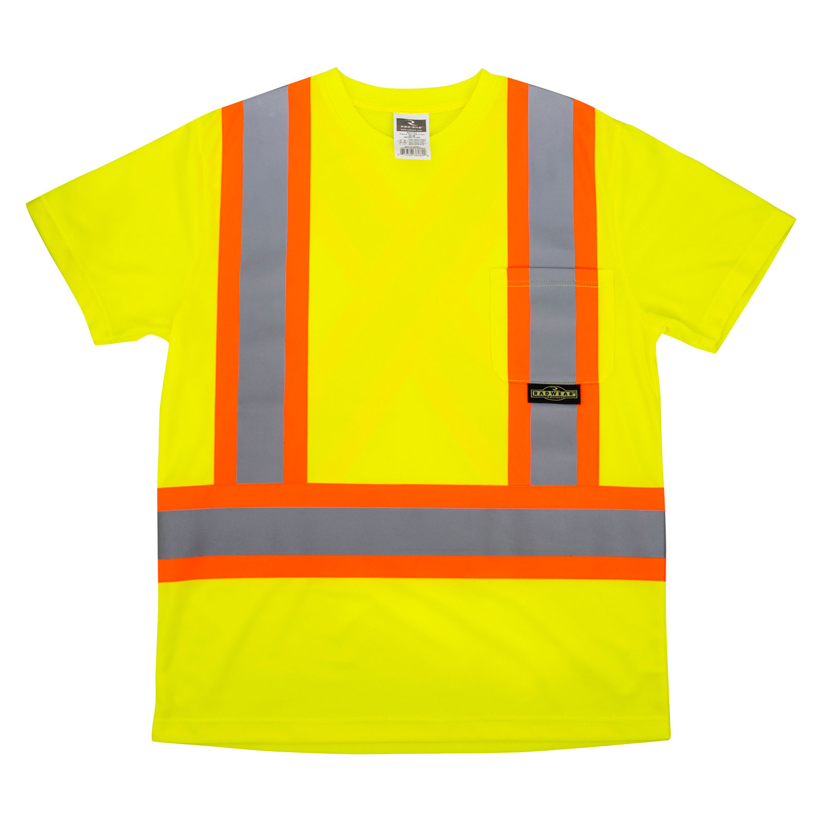 Radians ST11X-2 Type R Class 2 Two-Tone X-Back Safety Shirt - Yellow ...