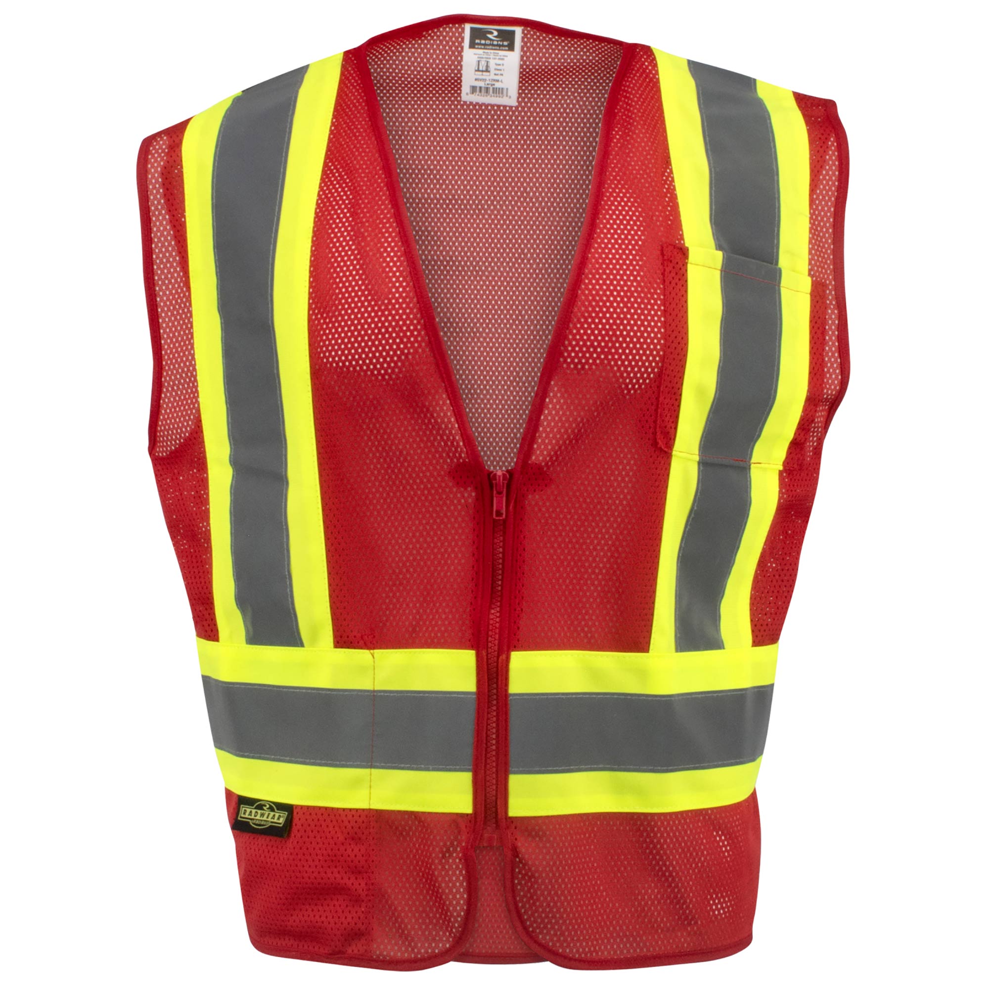Radians SV22-1 Economy Type O Class 1 Safety Vest - Red | Full Source