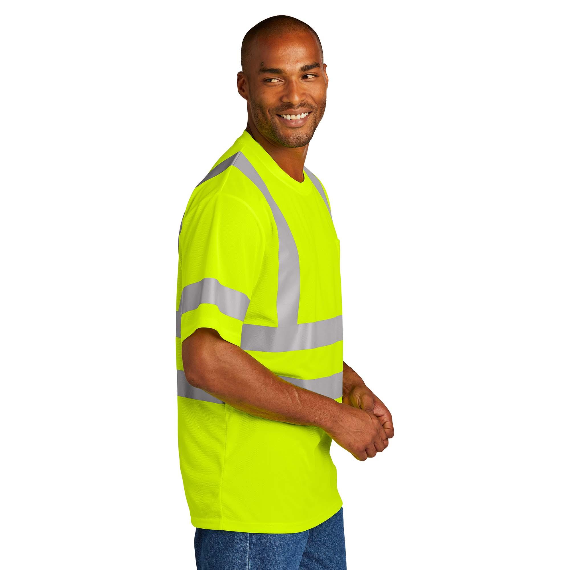 CornerStone CS202 ANSI 107 Class 3 Mesh T-Shirt - Yellow/Lime | Full Source
