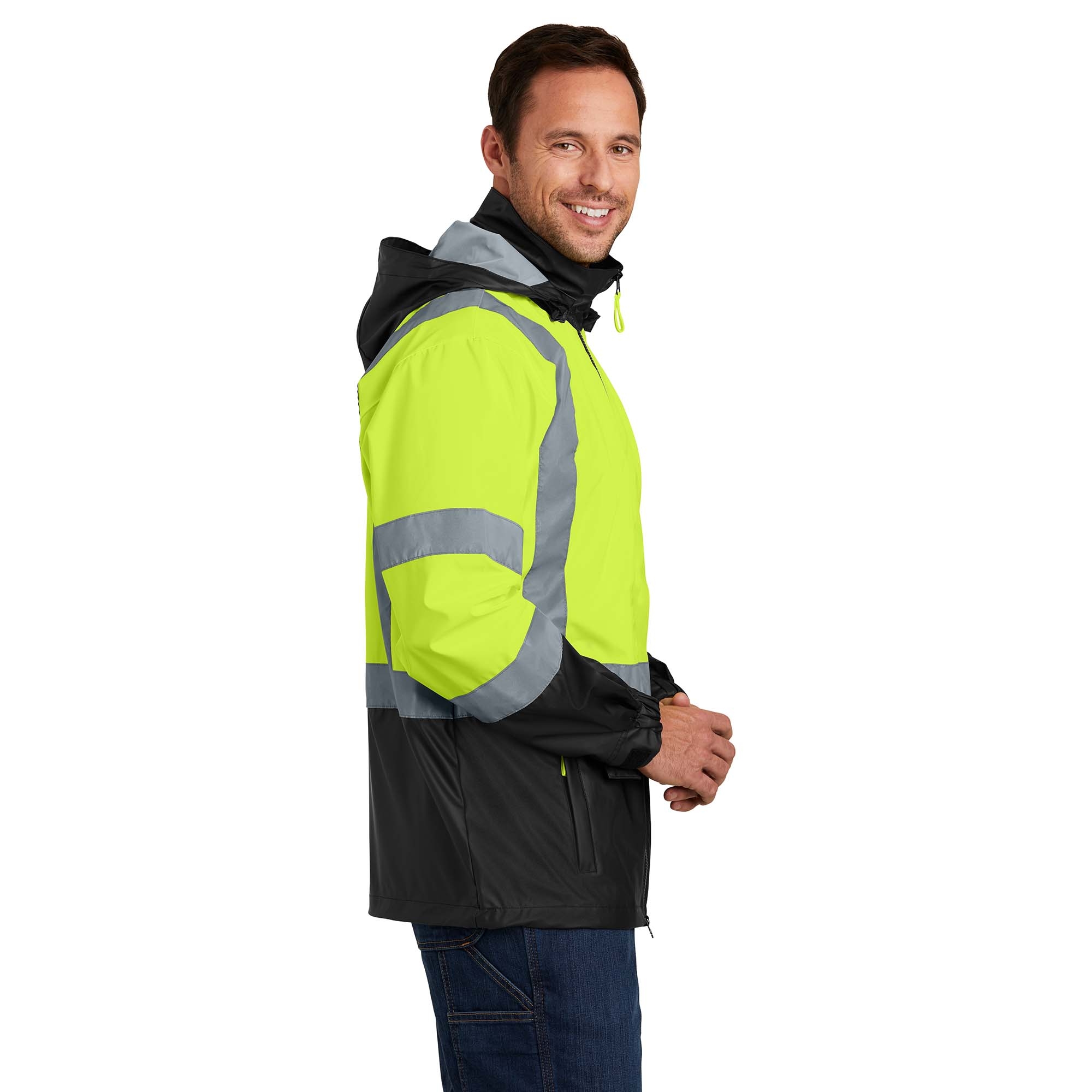 CornerStone CSJ25 Type R Class 3 Safety Windbreaker - Yellow/Lime ...