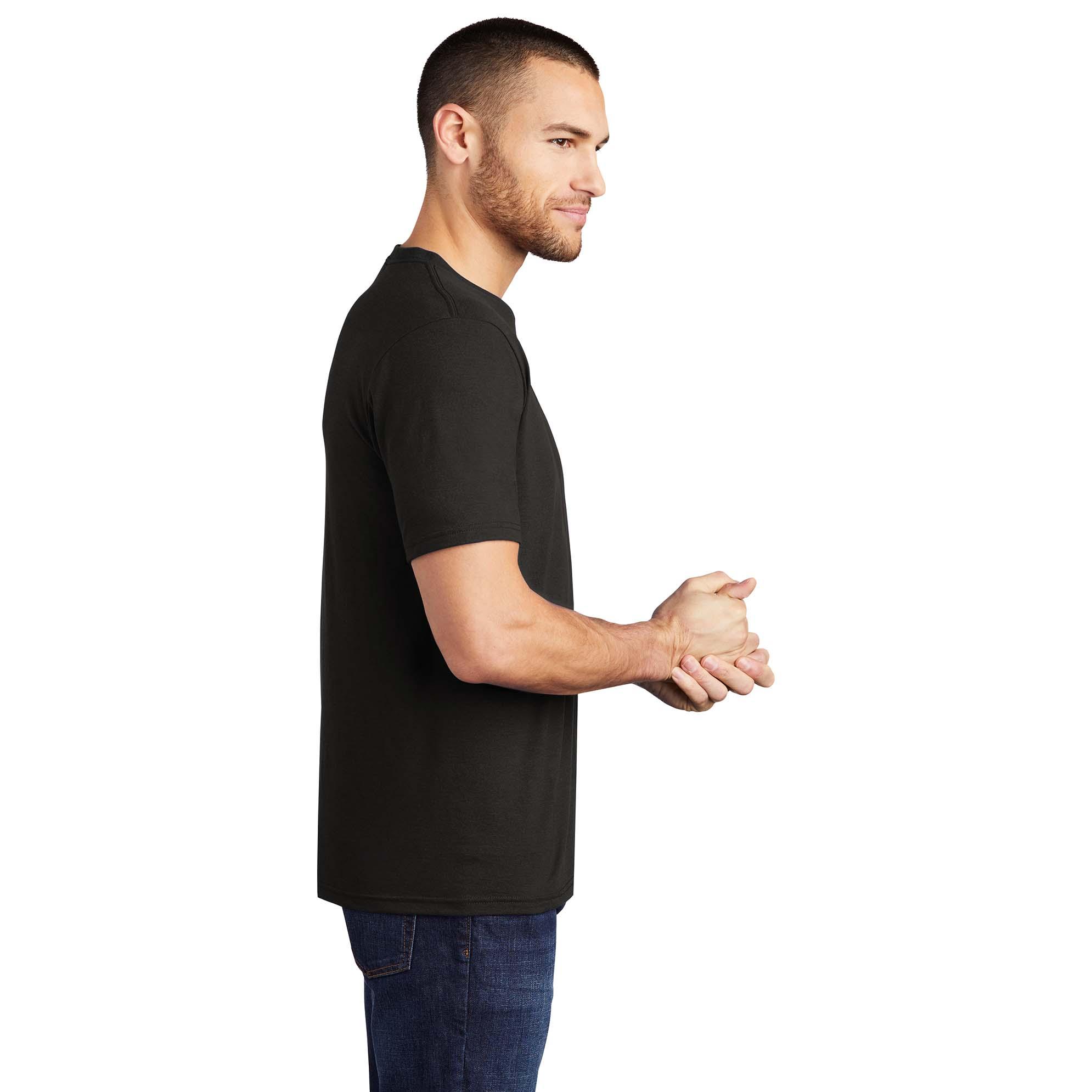 District DM130 Perfect Tri Crew Tee - Black | Full Source