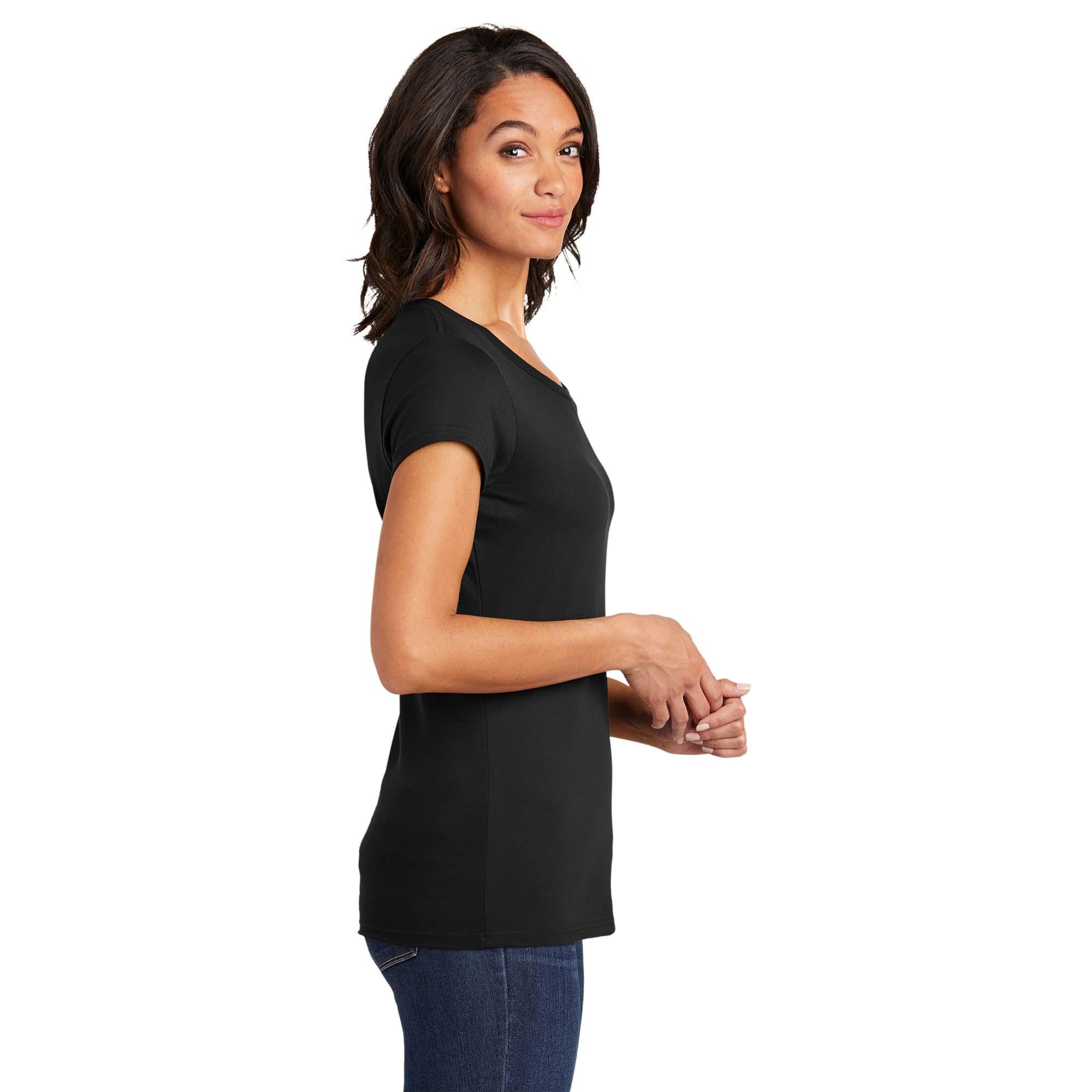 District DT6001 Women's Fitted Very Important Tee - Black | Full Source