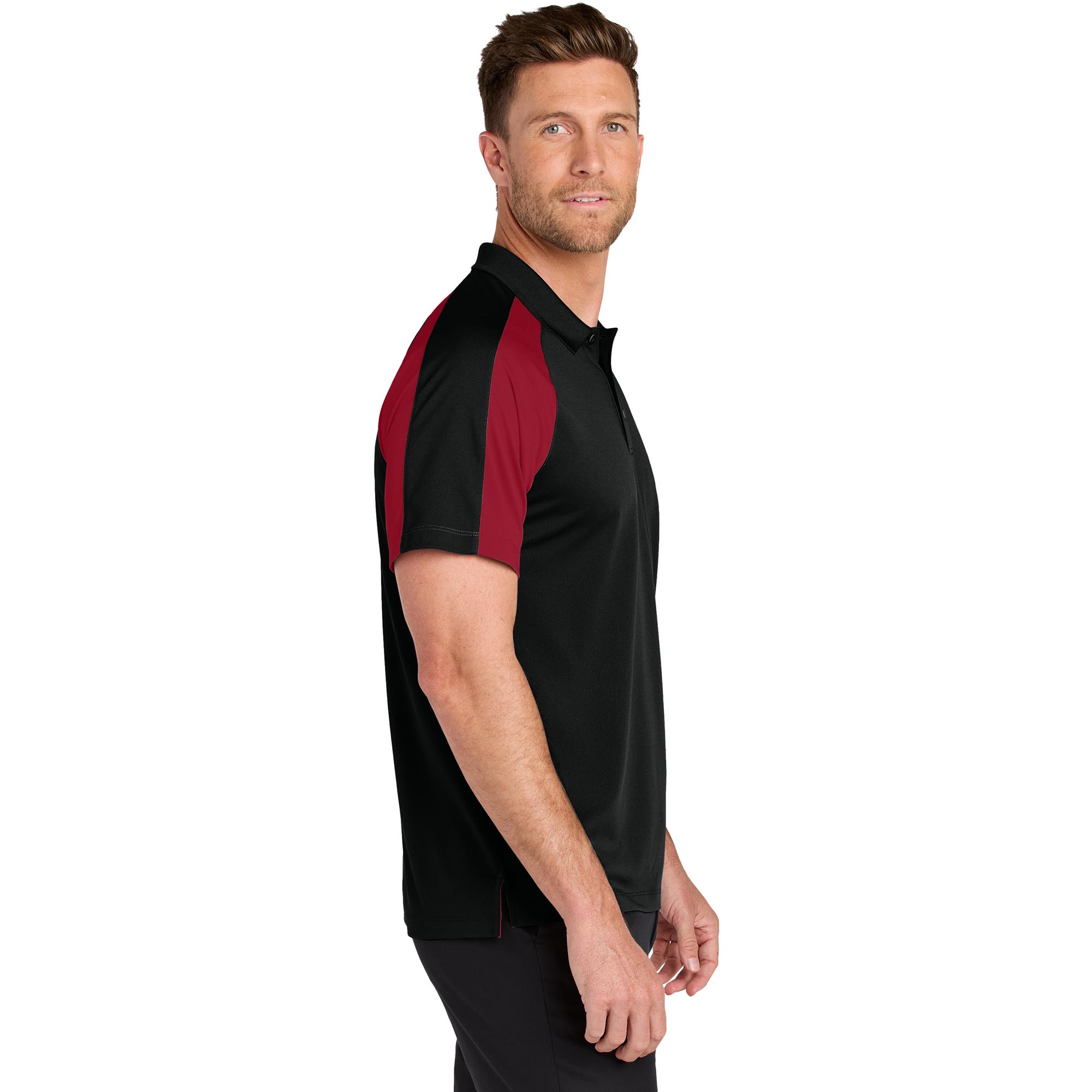 Port Authority K247 Wearever Performance Pique Colorblock Polo - Deep ...