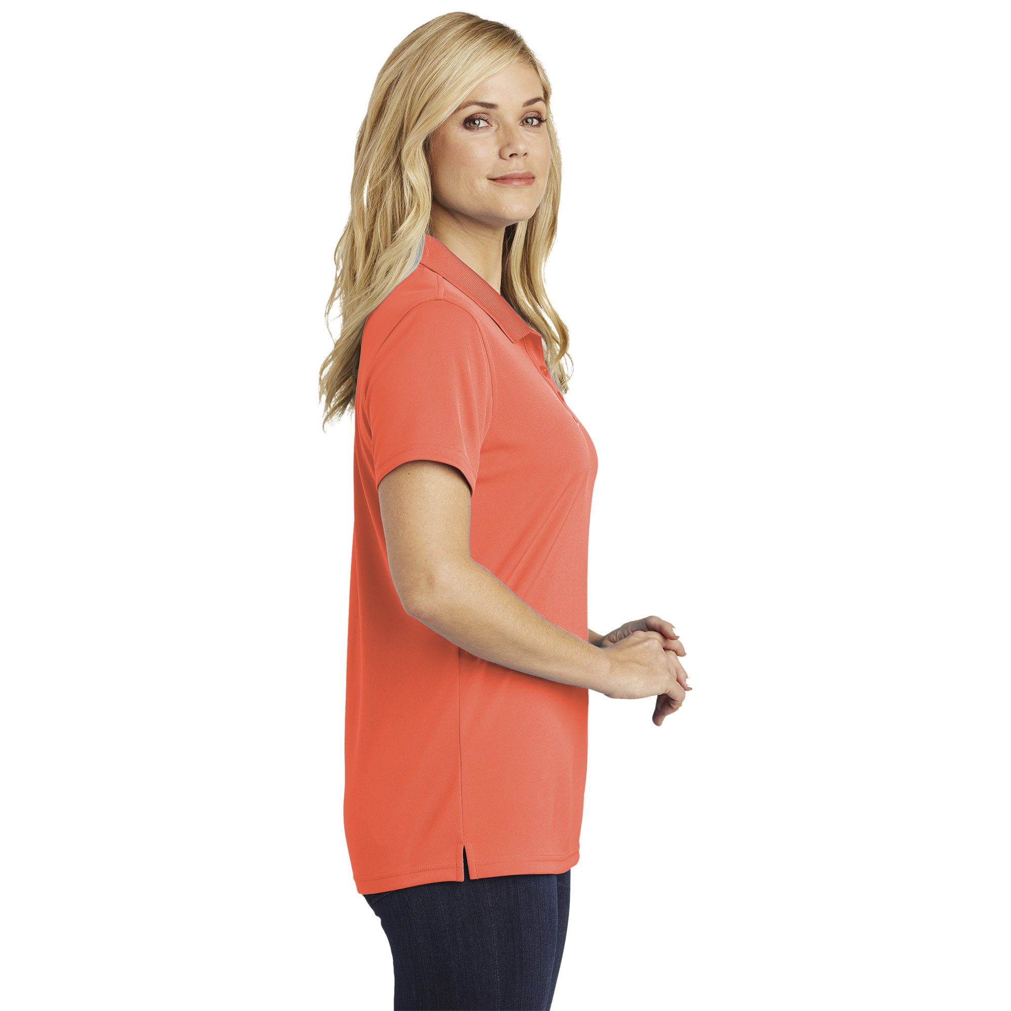 Port Authority LK110 Dry Zone UV Micro-Mesh Polo - Coral Splash | Full ...