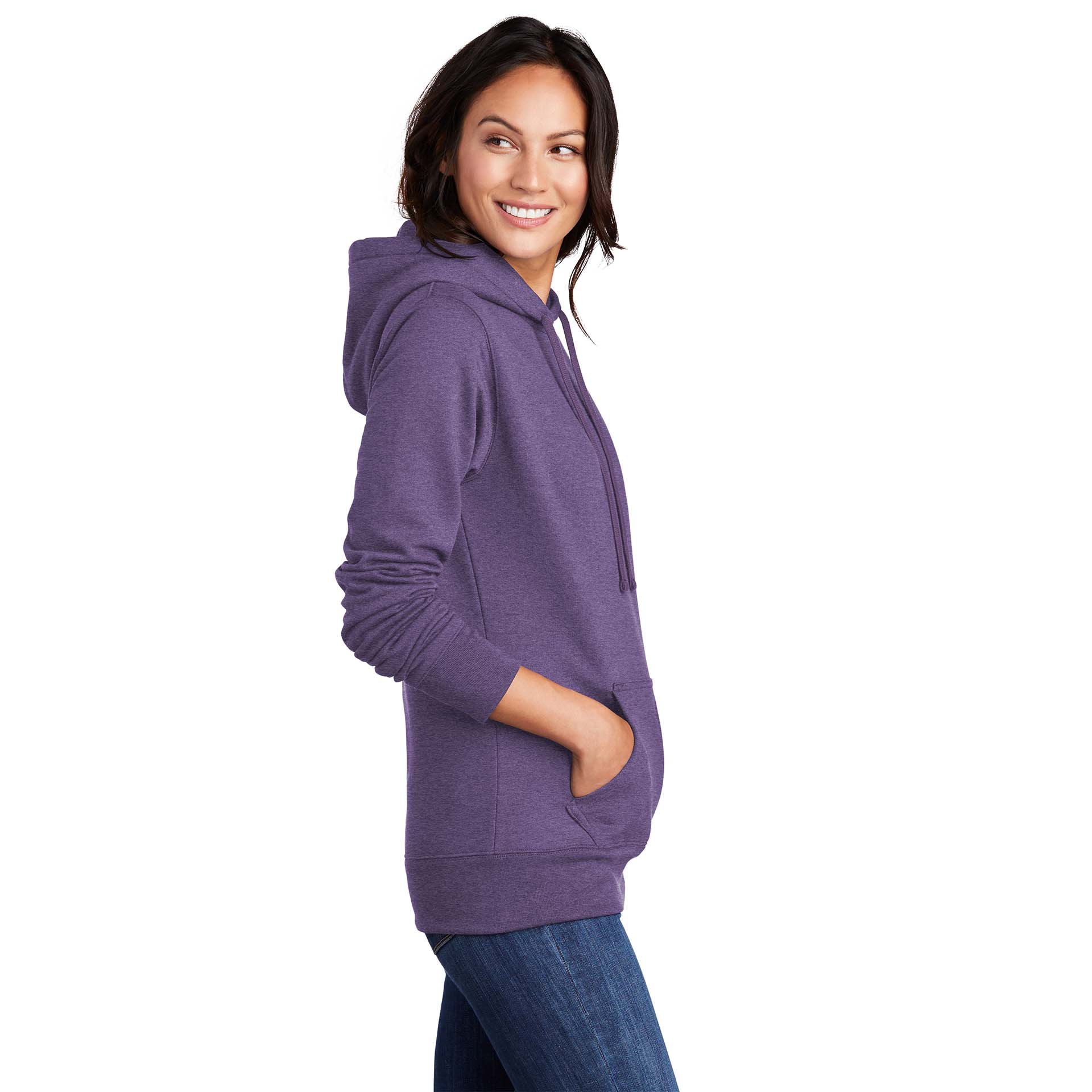 Port & Company LPC78H Ladies Core Fleece Pullover Hooded Sweatshirt ...