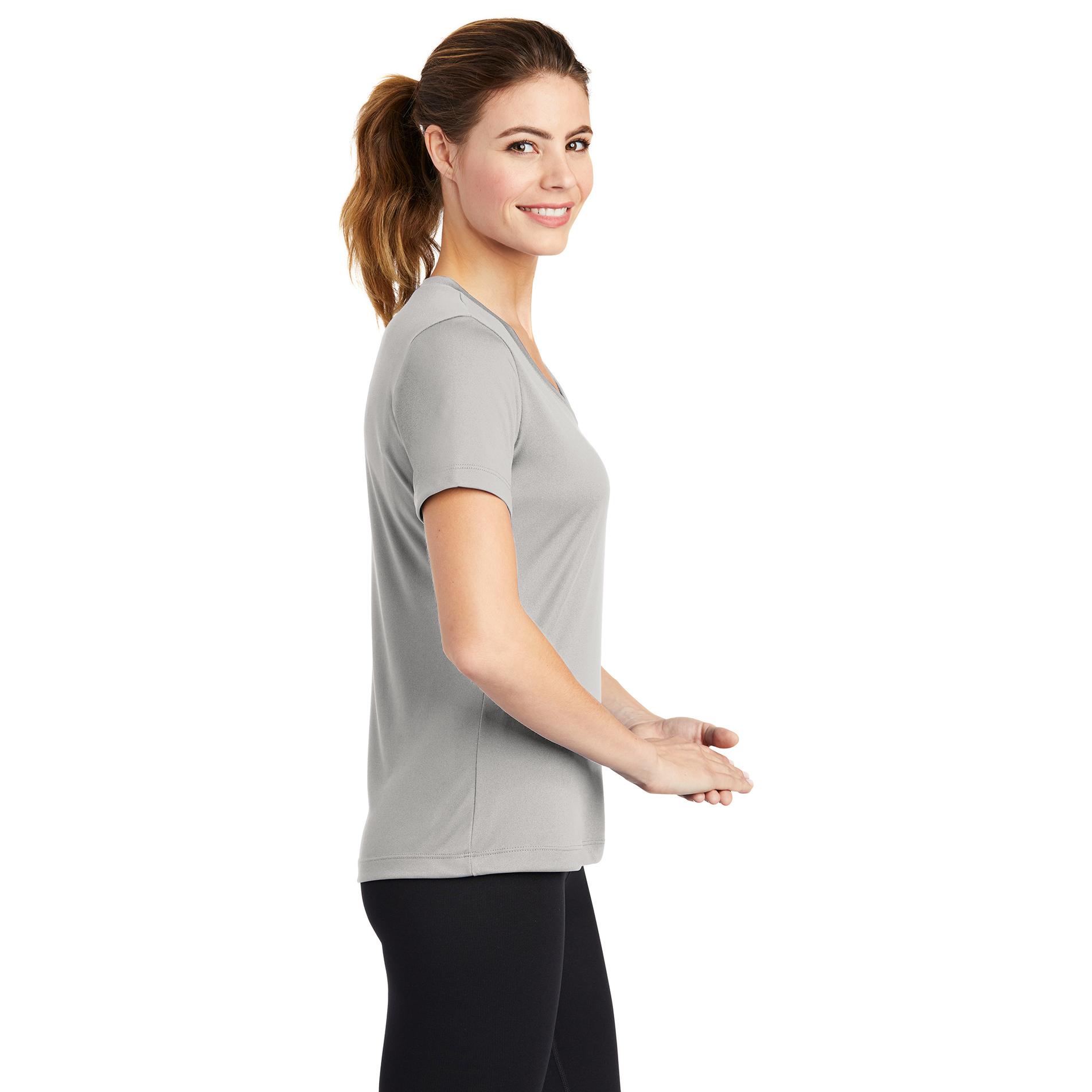 Sport-Tek LST353 Ladies V-Neck PosiCharge Competitor Tee - Silver ...