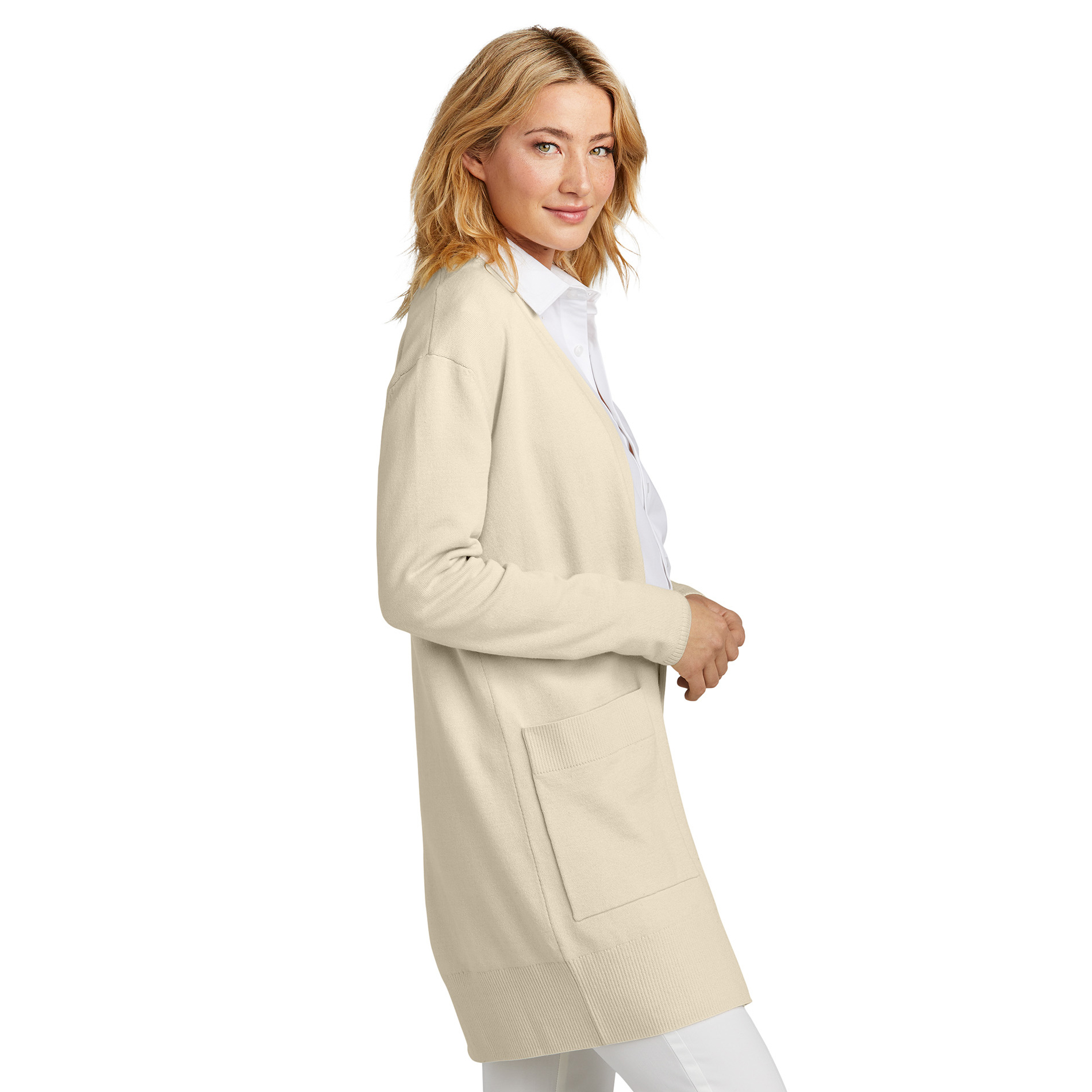 Mercer+Mettle MM3023 Women's Open Front Cardigan Sweater - Birch | Full ...