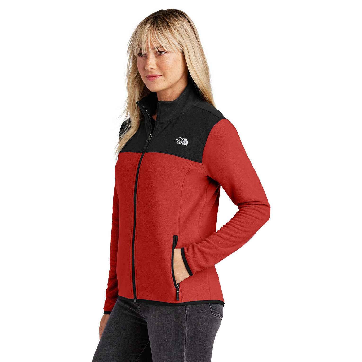 The North Face NF0A7V4K Ladies Glacier Full-Zip Fleece Jacket - Rage ...