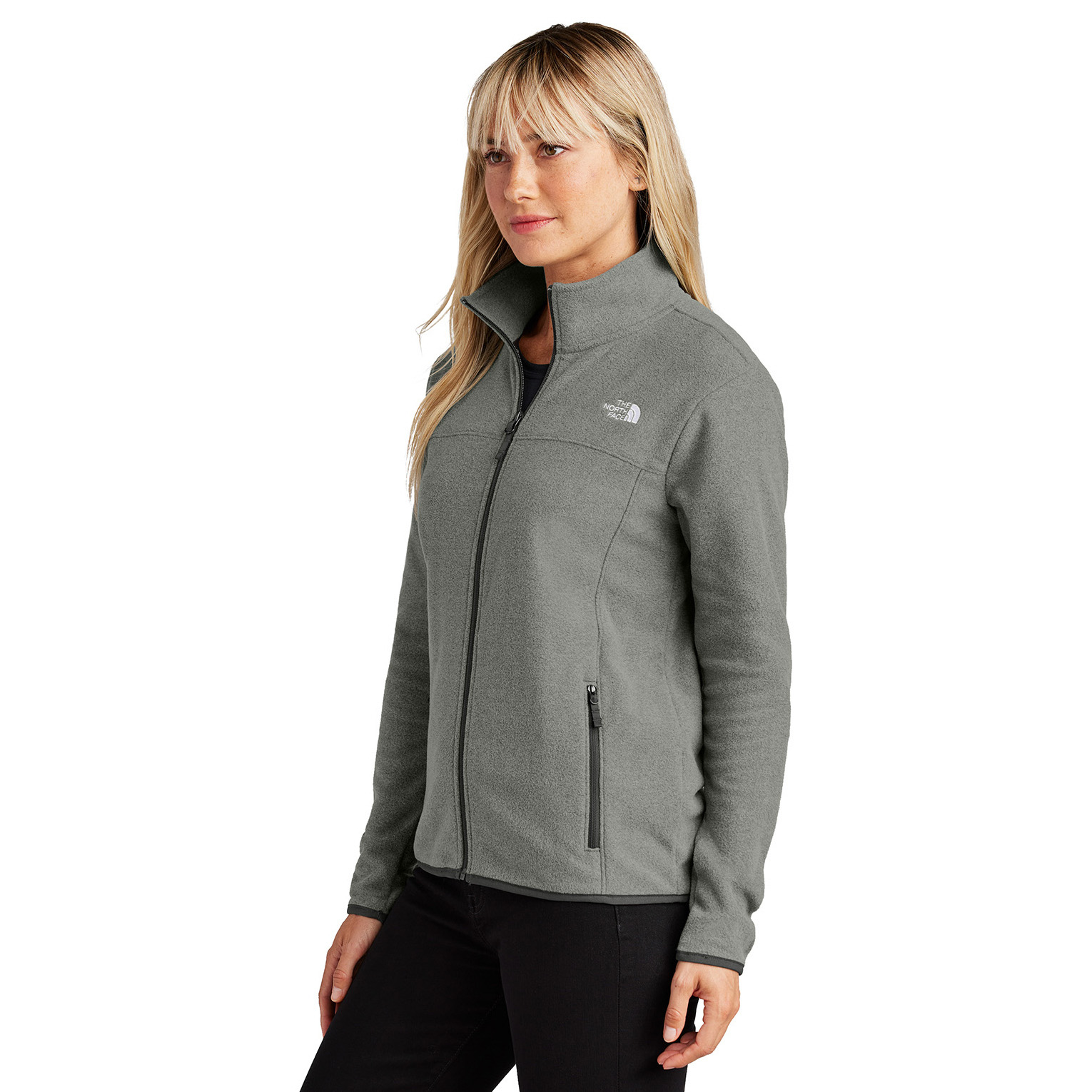 The North Face NF0A7V4K Ladies Glacier Full-Zip Fleece Jacket - TNF ...