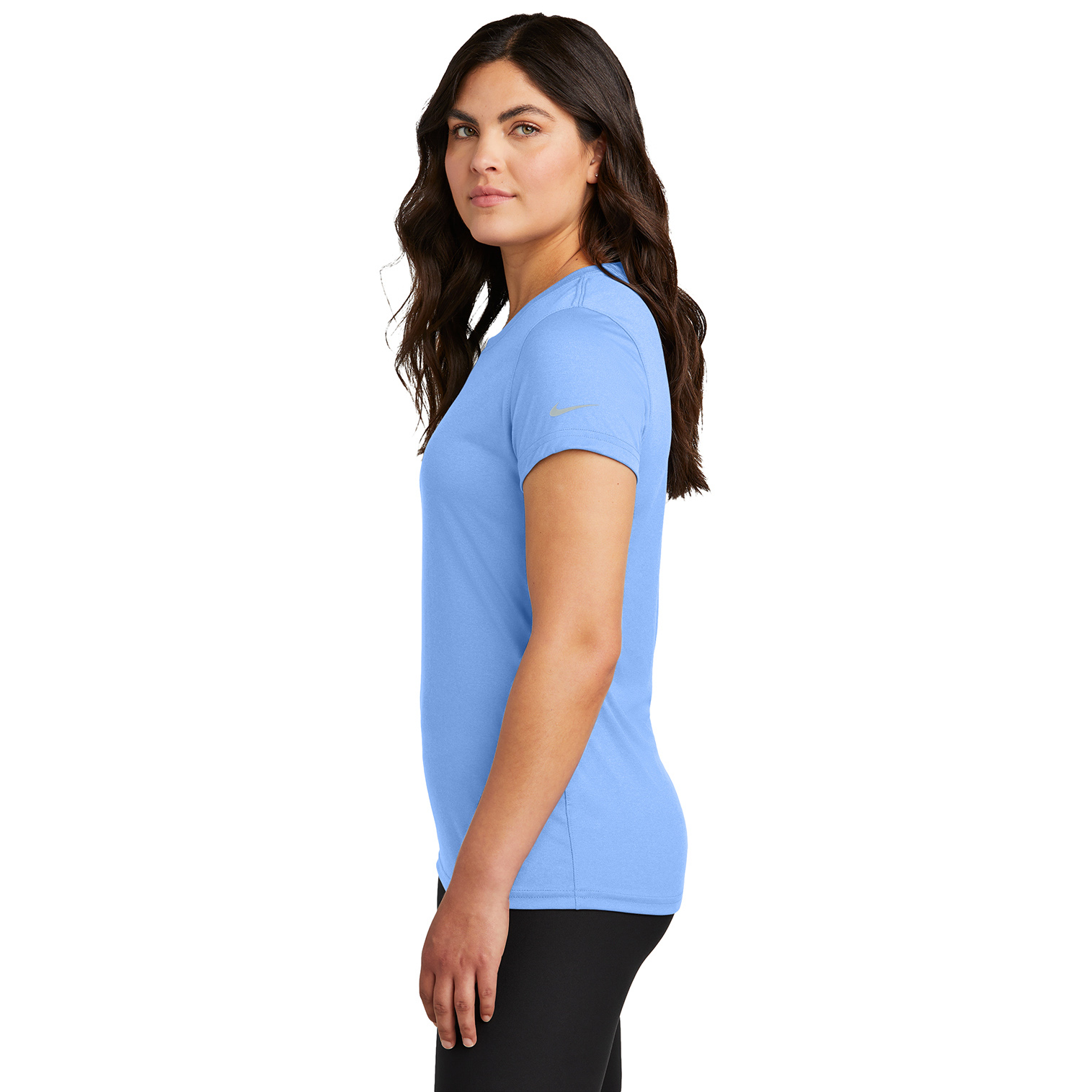 Nike NKDX8734 Ladies Swoosh Sleeve rLegend Tee - Valor Blue | Full Source