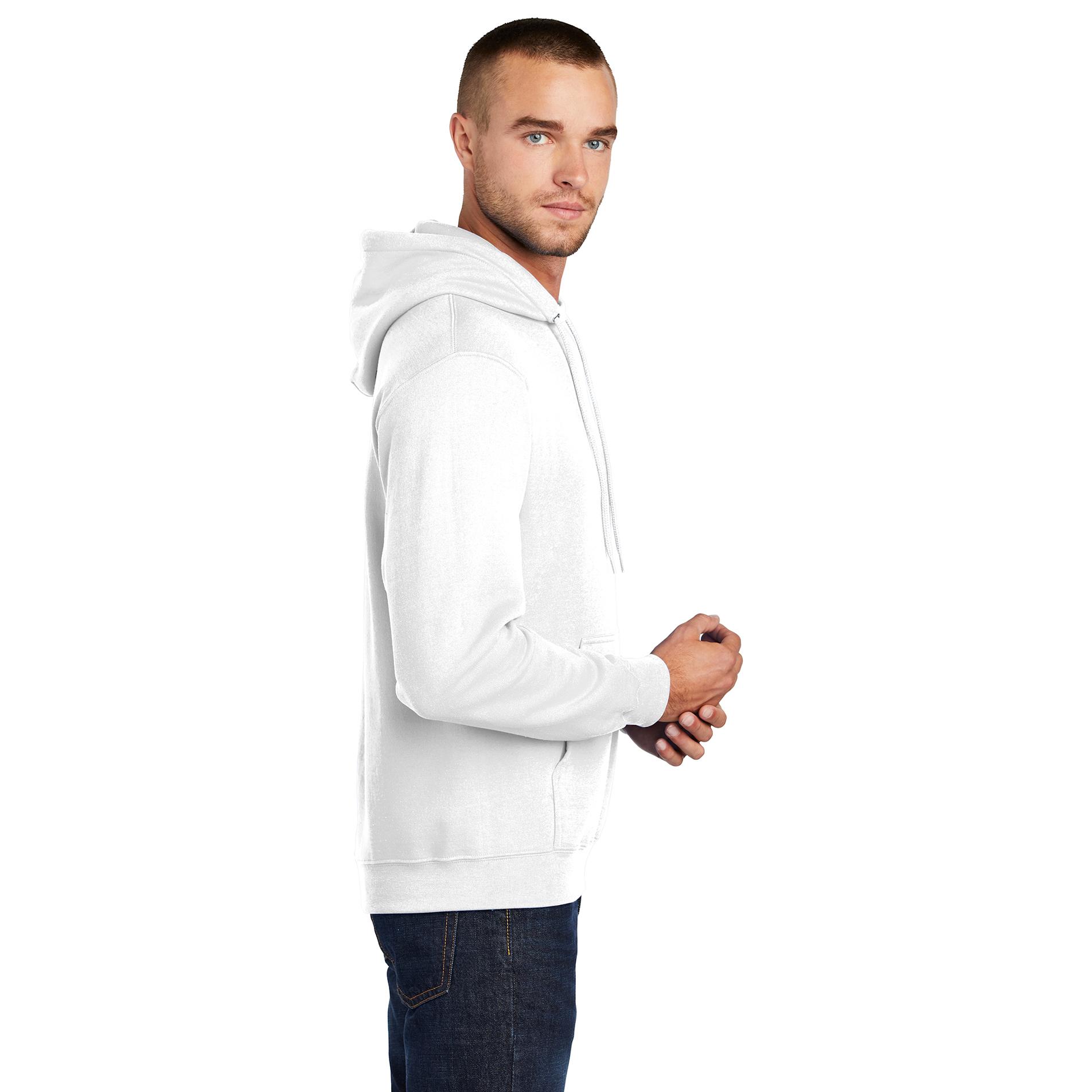 Port & Company PC78H Core Fleece Pullover Hooded Sweatshirt - White ...