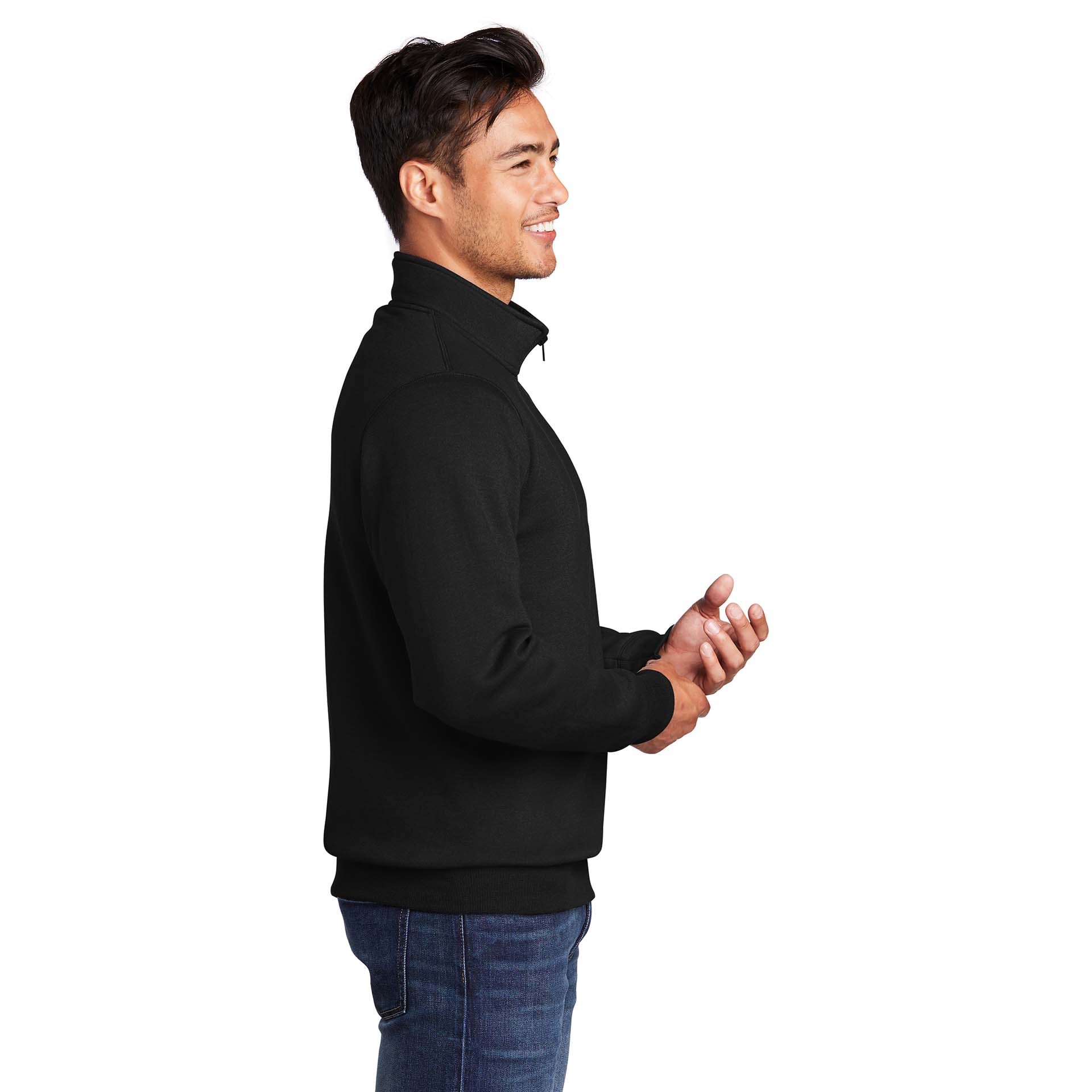 Port & Company PC78Q Core Fleece 1/4-Zip Pullover Sweatshirt - Jet ...