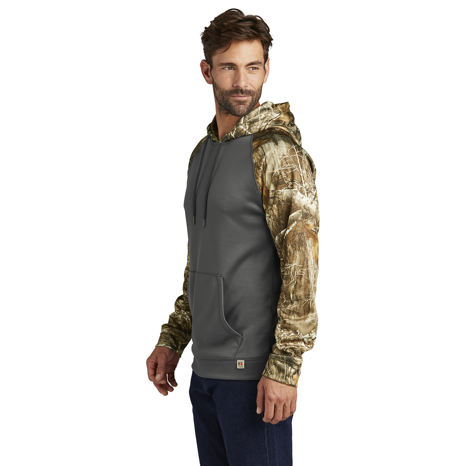 Russell Outdoors RU451 Realtree Performance Colorblock Pullover Hoodie ...