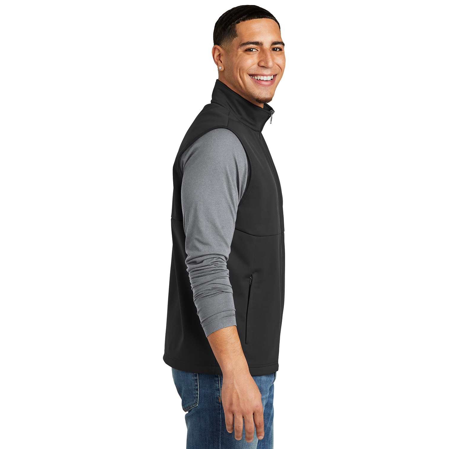 Sport-Tek ST981 Soft Shell Vest - Deep Black | Full Source