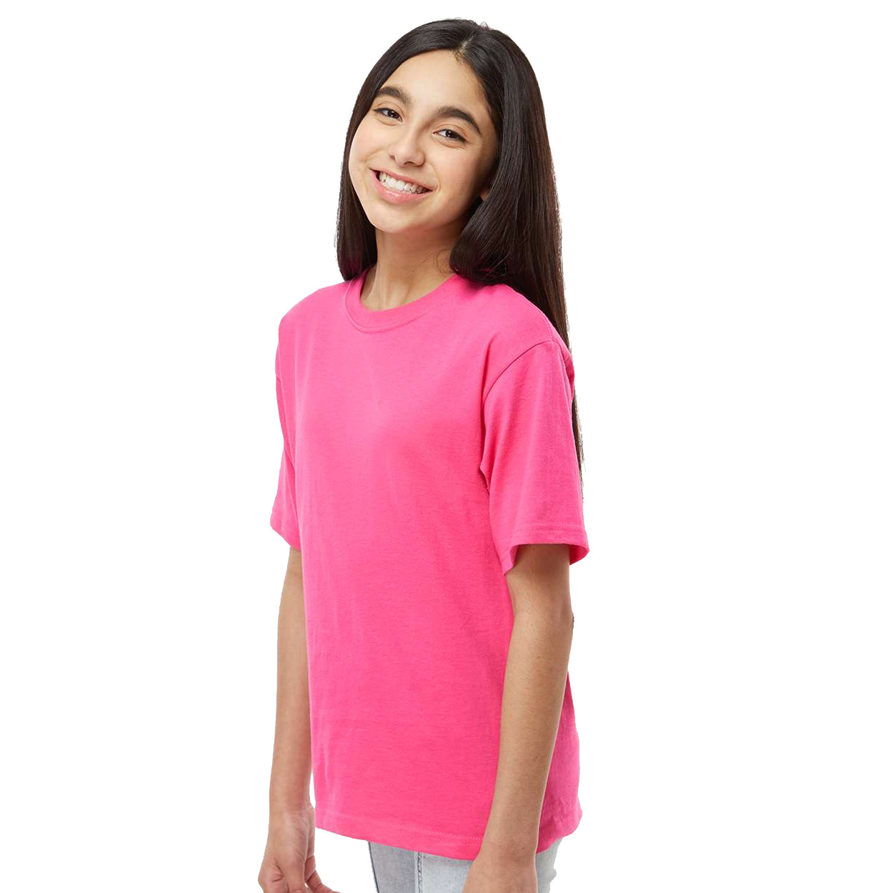 M&O 4850 Youth Gold Soft Touch T-Shirt - Heliconia | Full Source
