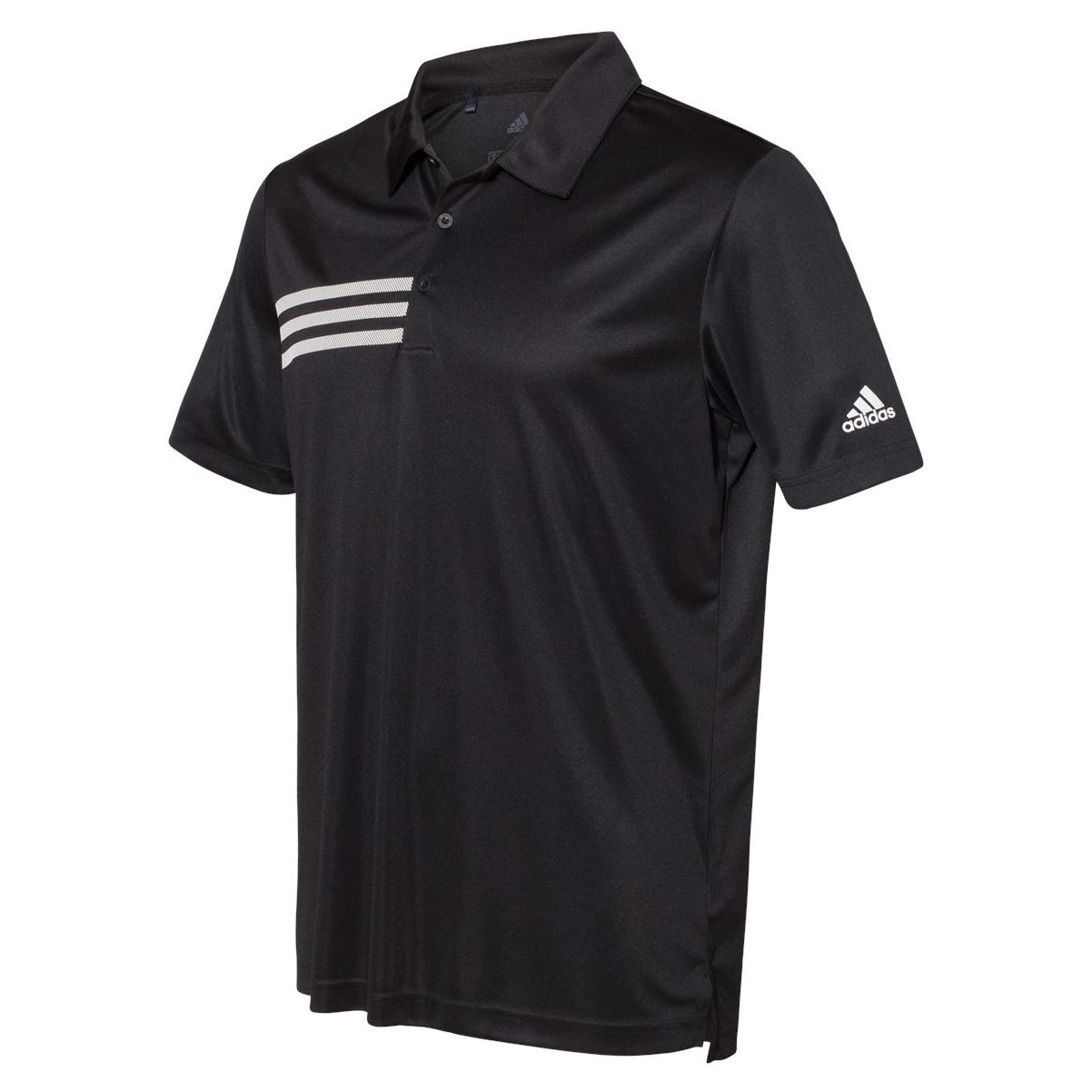 adidas A324 3-Stripes Chest Sport Shirt - Black/White | Full Source