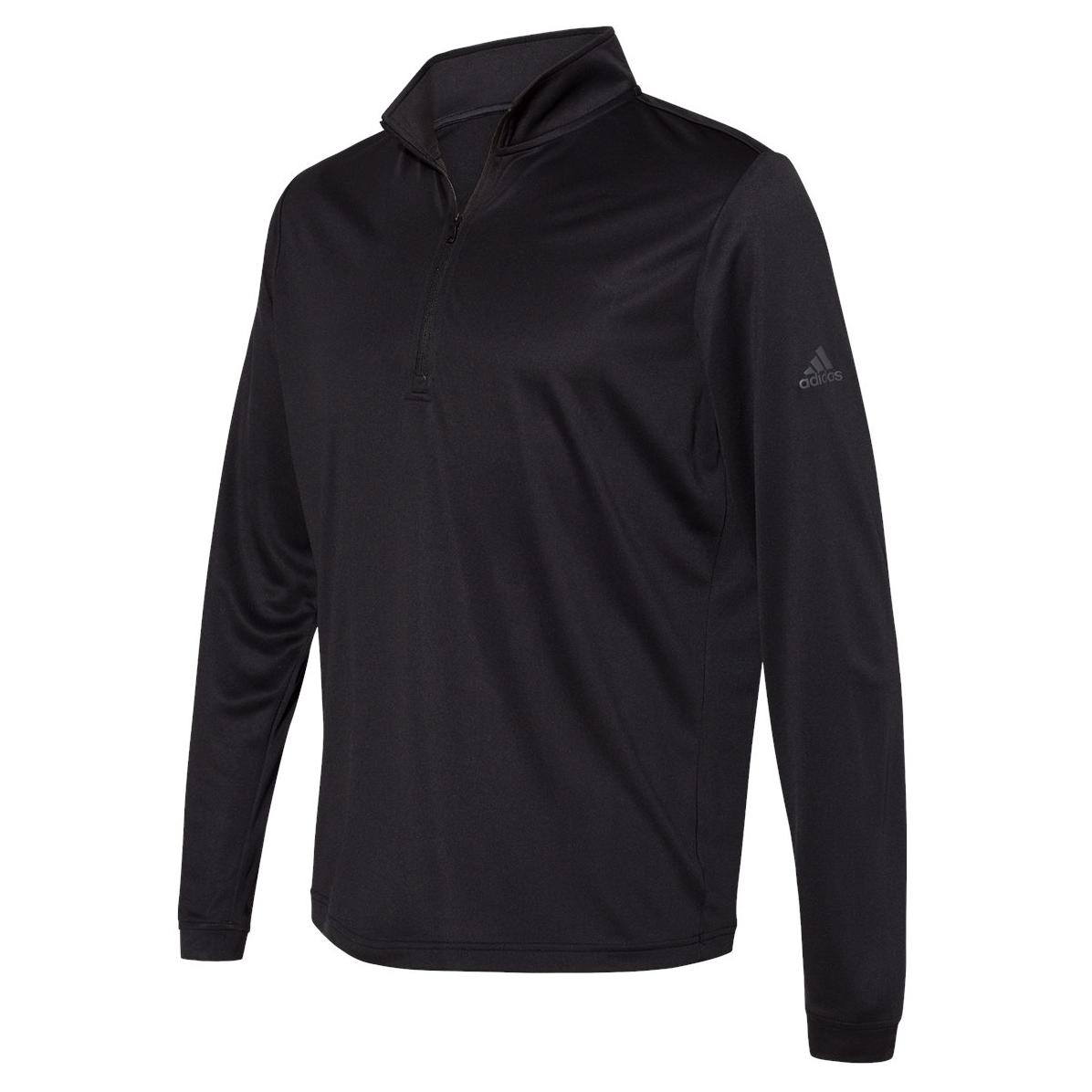 adidas A401 Lightweight Quarter-Zip Pullover - Black | Full Source