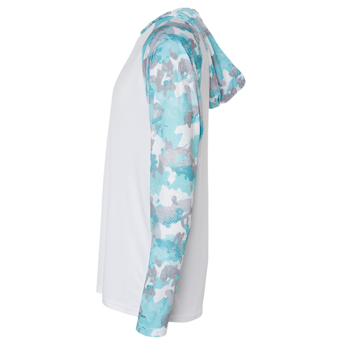 Paragon 240 Tortuga Extreme Performance Hooded T-Shirt - White/Aqua Camo | Full Source