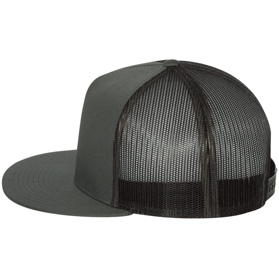 YP Classics 6006 Classics Flat Bill Trucker Cap - Charcoal | Full Source