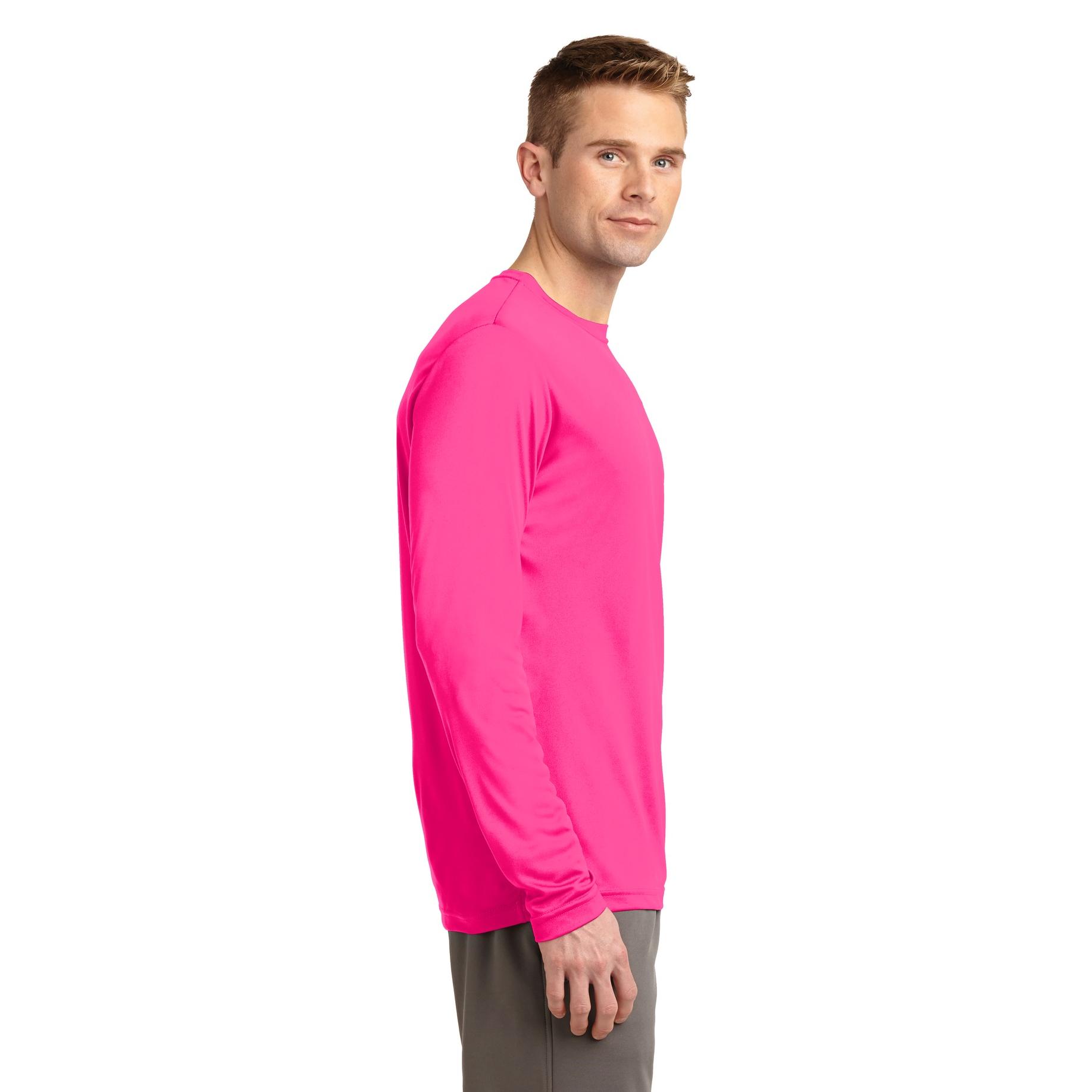 Sport-Tek ST350LS Long Sleeve Competitor Tee - Neon Pink | FullSource.com