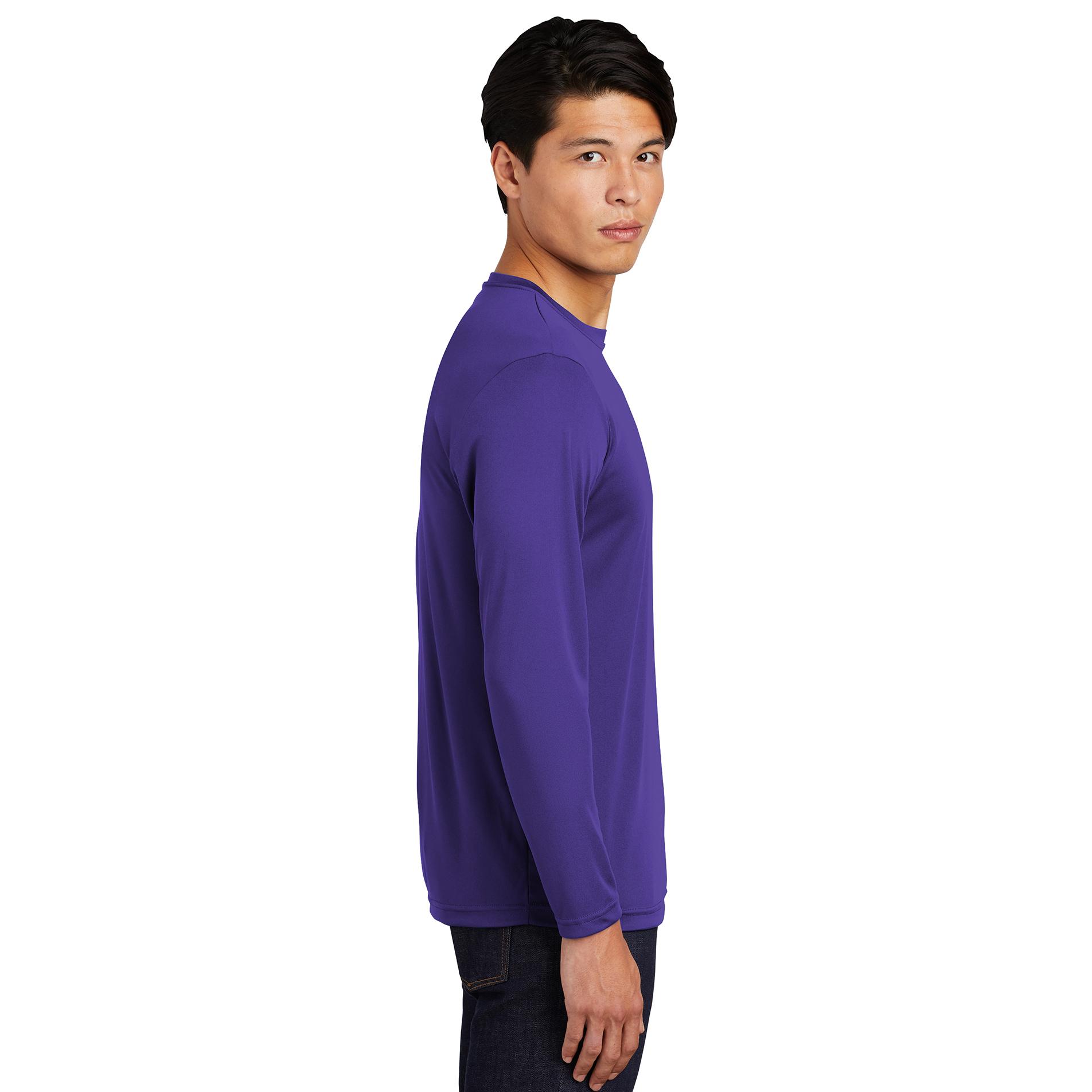 Sport-Tek ST350LS Long Sleeve PosiCharge Competitor Tee - Purple | Full ...