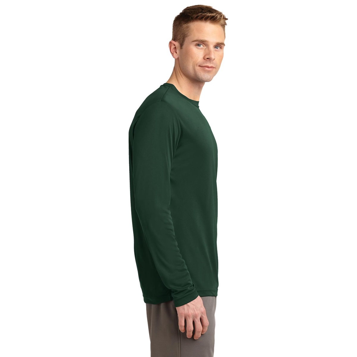 Sport-Tek ST350LS Long Sleeve Competitor Tee - Forest Green ...