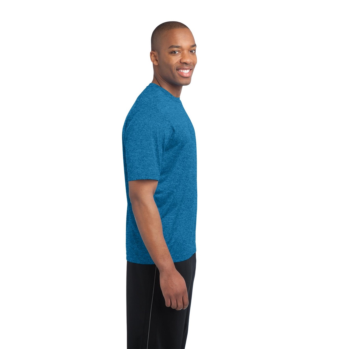 Sport-Tek ST360 Heather Contender Tee - Blue Wake Heather | Full Source
