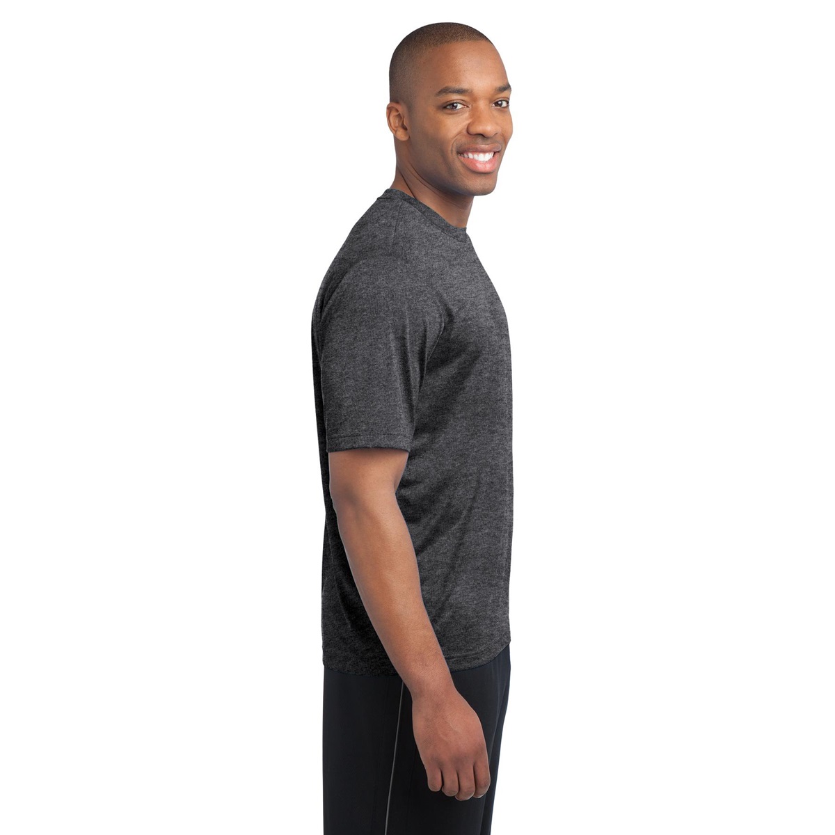 Sport-Tek ST360 Heather Contender Tee - Graphite Heather | Full Source