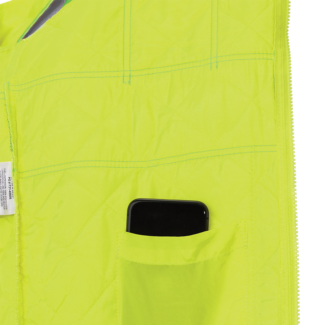 Tough Duck SV05 Type R Class 2 Quilted Freezer Safety Vest - Yellow ...