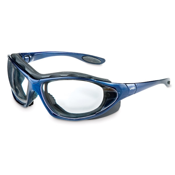 Uvex Seismic Safety Glasses - Blue Frame - Clear Lens | Full Source