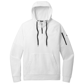 Nike NKFD9742 Therma-FIT Pocket 1/4-Zip Fleece Hoodie - White | Full Source