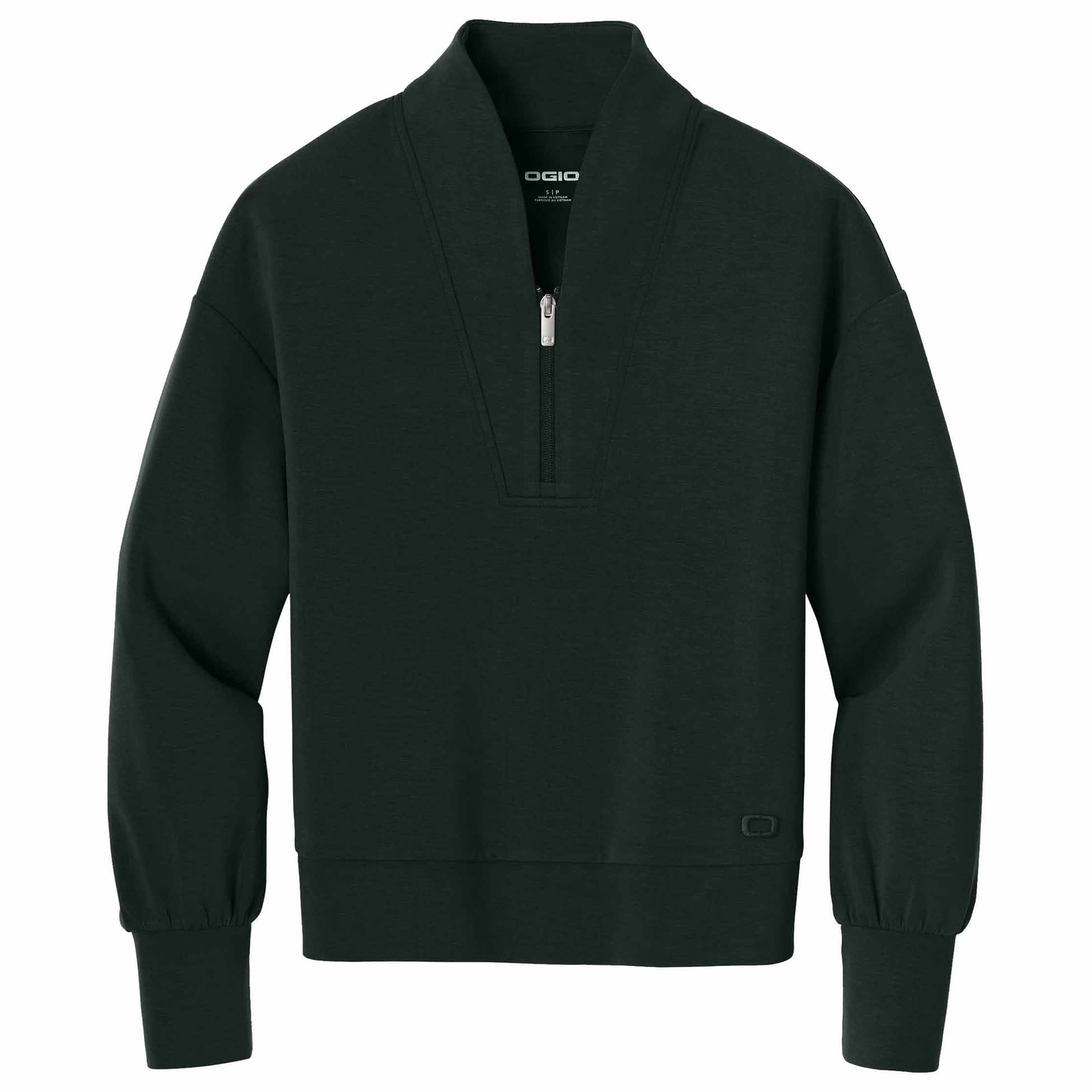 OGIO LOG861 Ladies Transcend 1/4-Zip - Blacktop | Full Source