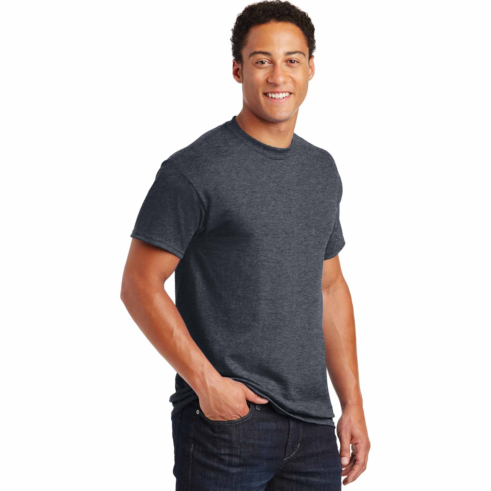 Gildan 8000 DryBlend T-Shirt - Dark Heather | FullSource.com