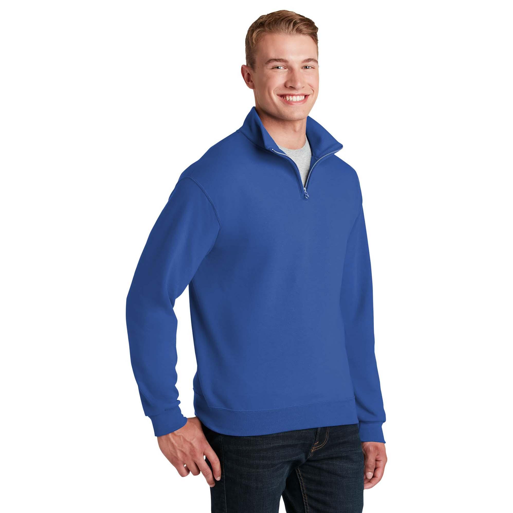 Jerzees 995M NuBlend 1/4-Zip Cadet Collar Sweatshirt - Royal | Full Source