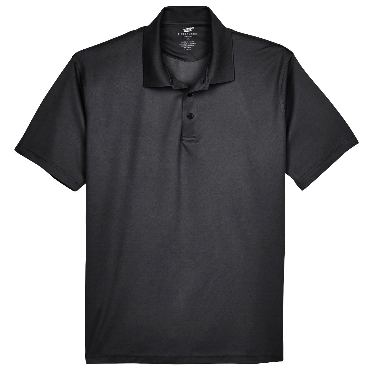 UltraClub 8210 Men's Tall Cool & Dry Mesh Pique Polo - Black | Full Source