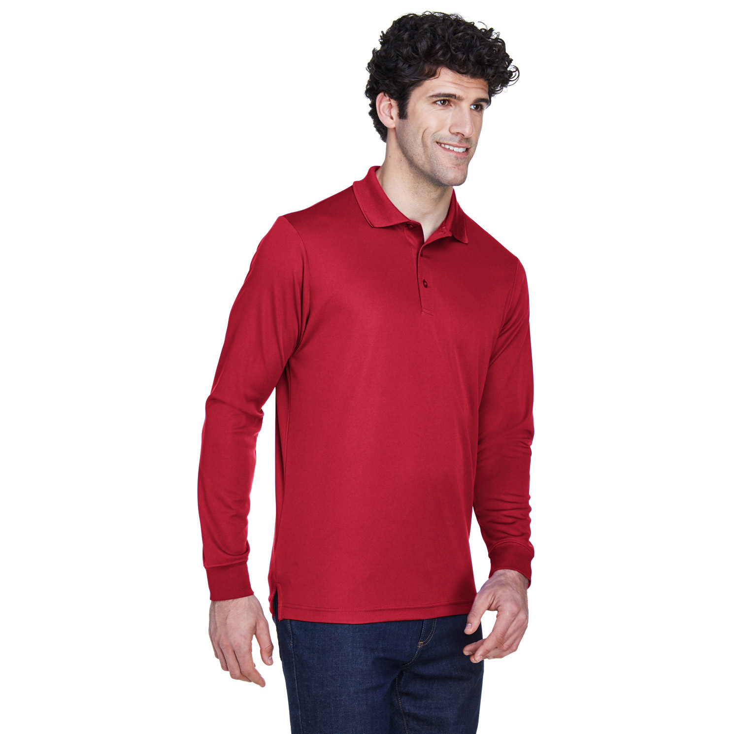 Core 365 88192 Men's Pinnacle Performance Long-Sleeve Pique Polo ...