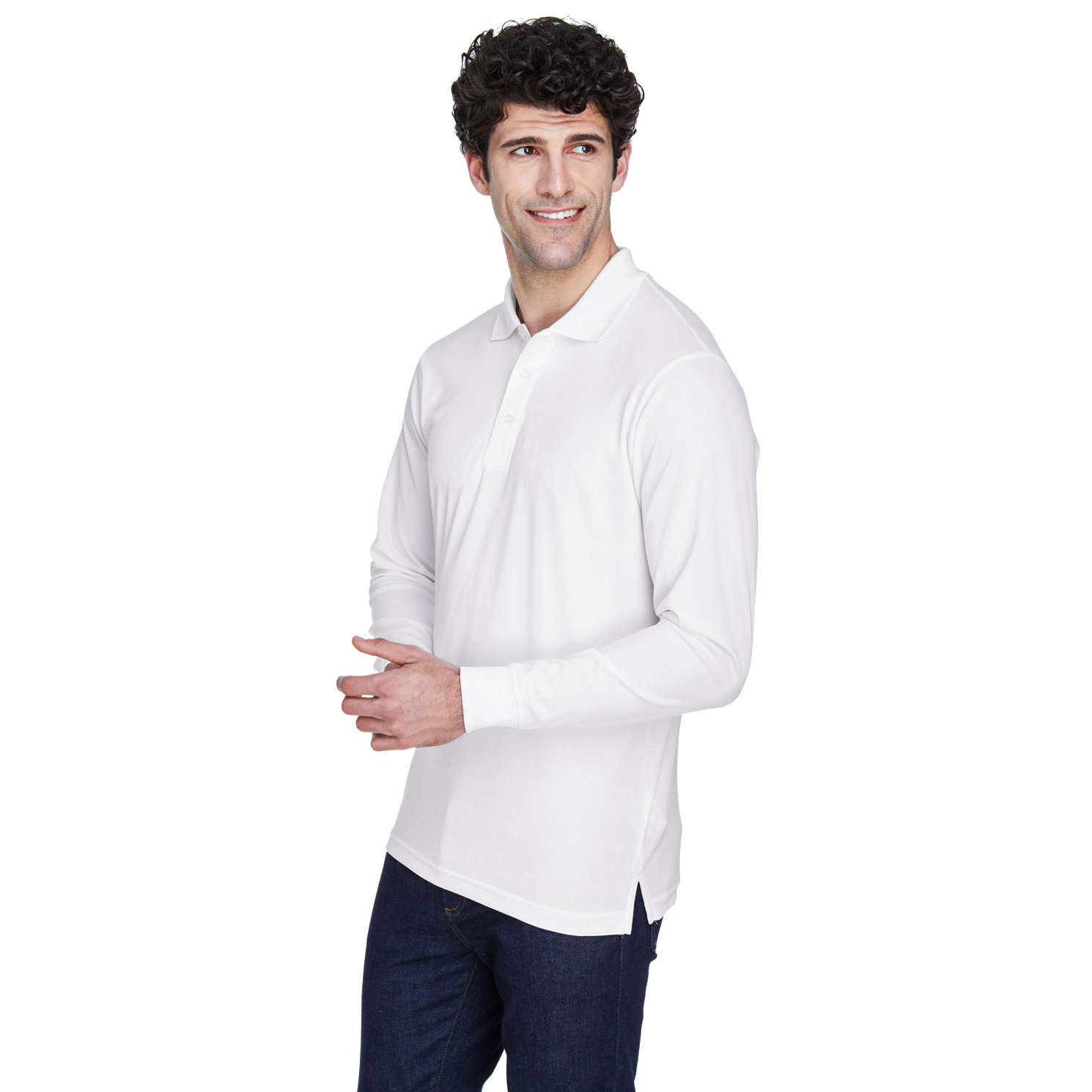 Core 365 88192 Men's Pinnacle Performance Long-Sleeve Pique Polo ...