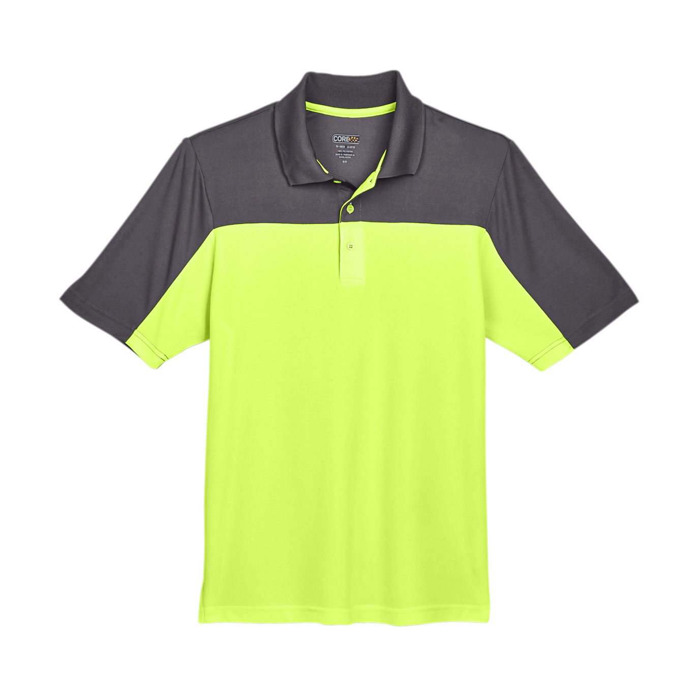 Core 365 CE101 Men's Balance Colorblock Performance Pique Polo - Safety ...