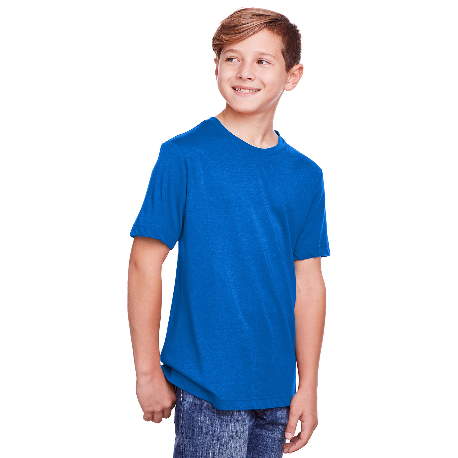 Core 365 CE111Y Youth Fusion ChromaSoft Performance T-Shirt - True ...